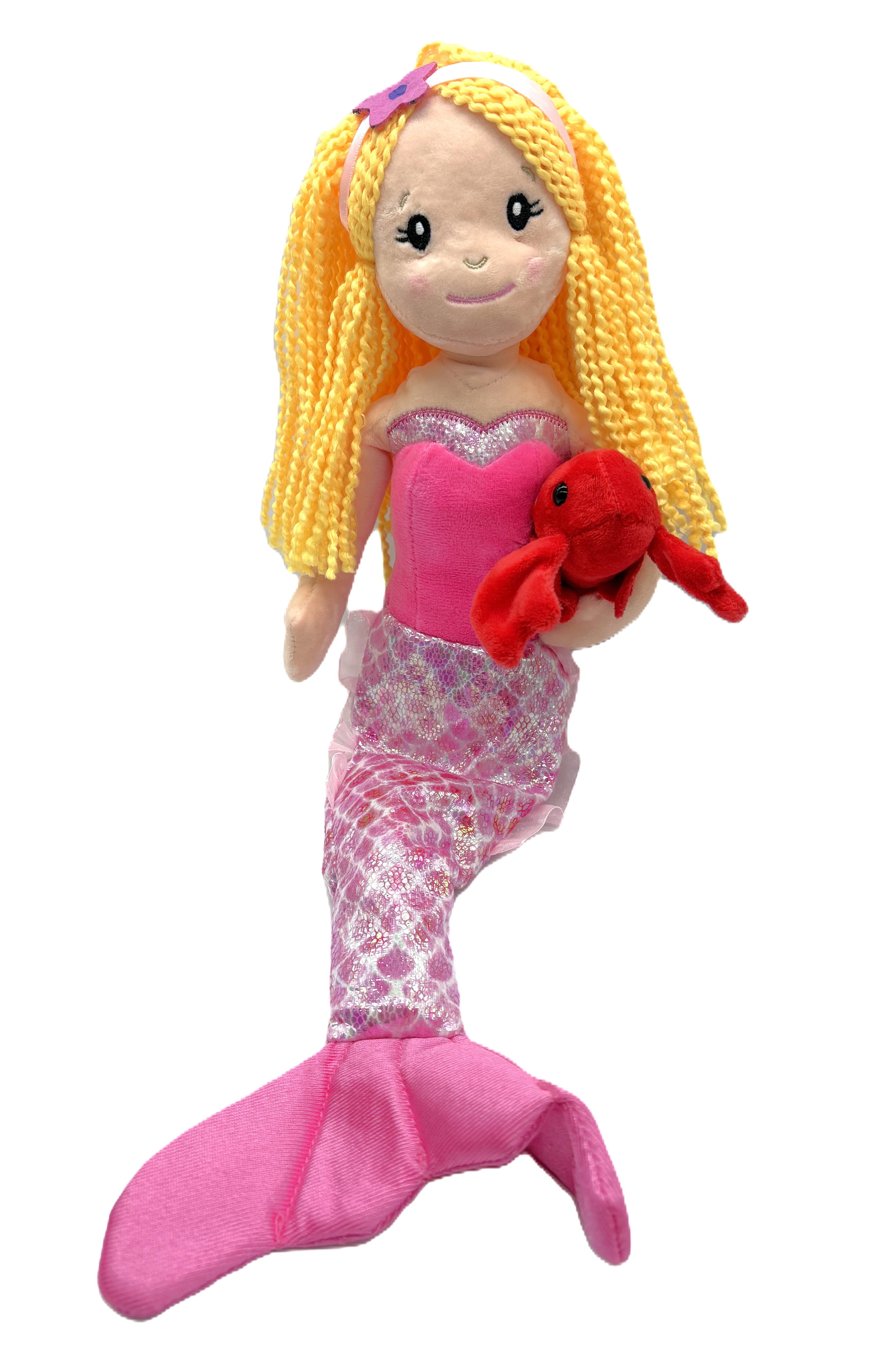 The Petting Zoo Mermaid Doll with Lobster Stuffed Animal- Great Gifts ...