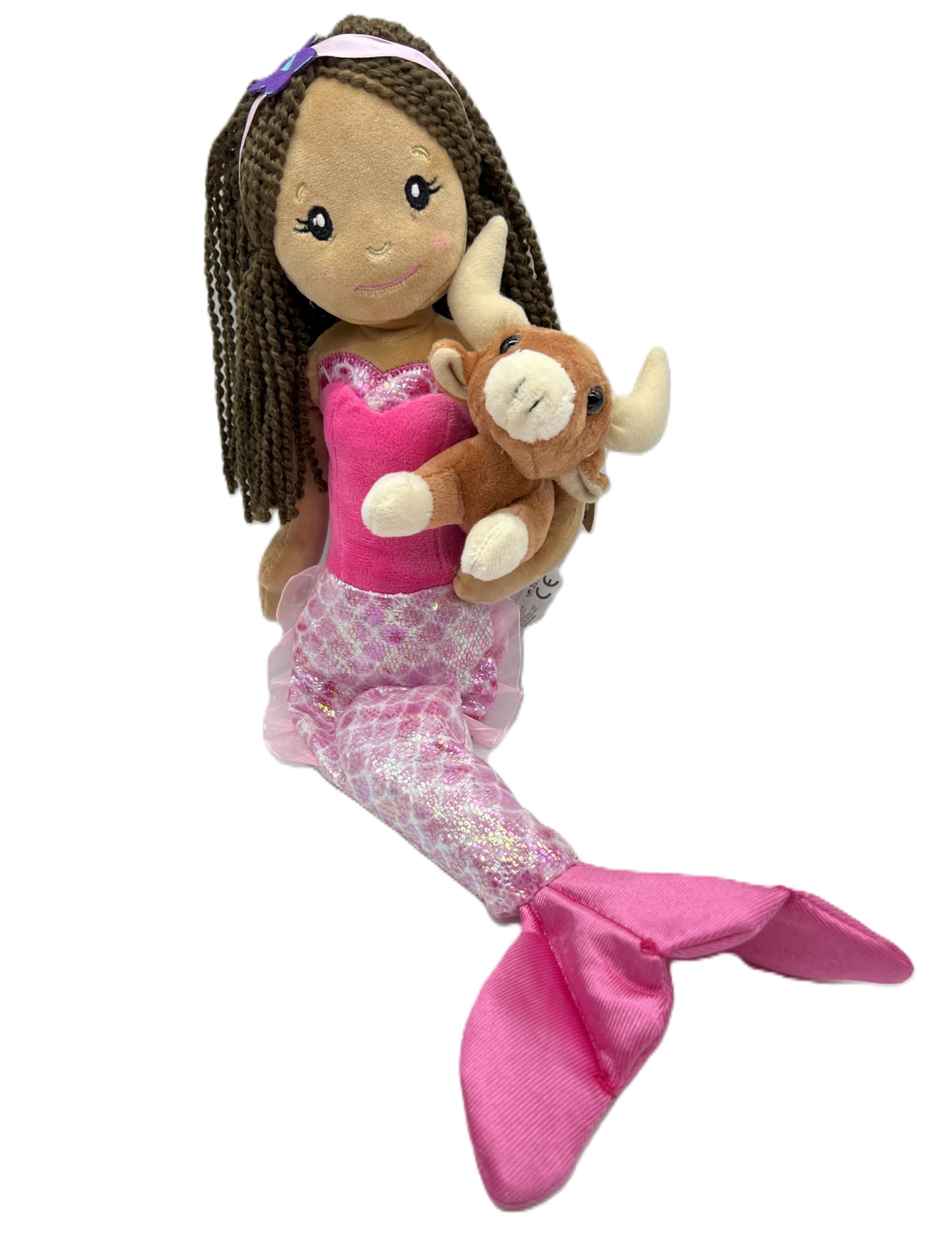 The Petting Zoo, Mermaid Doll with Longhorn Cow Stuffed Animal, Gifts ...