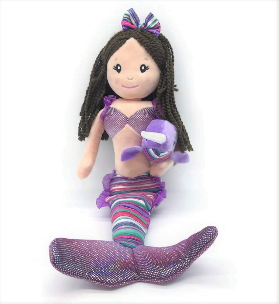 The Petting Zoo Mermaid Doll with Narwhal Stuffed Animal- Great Gifts ...