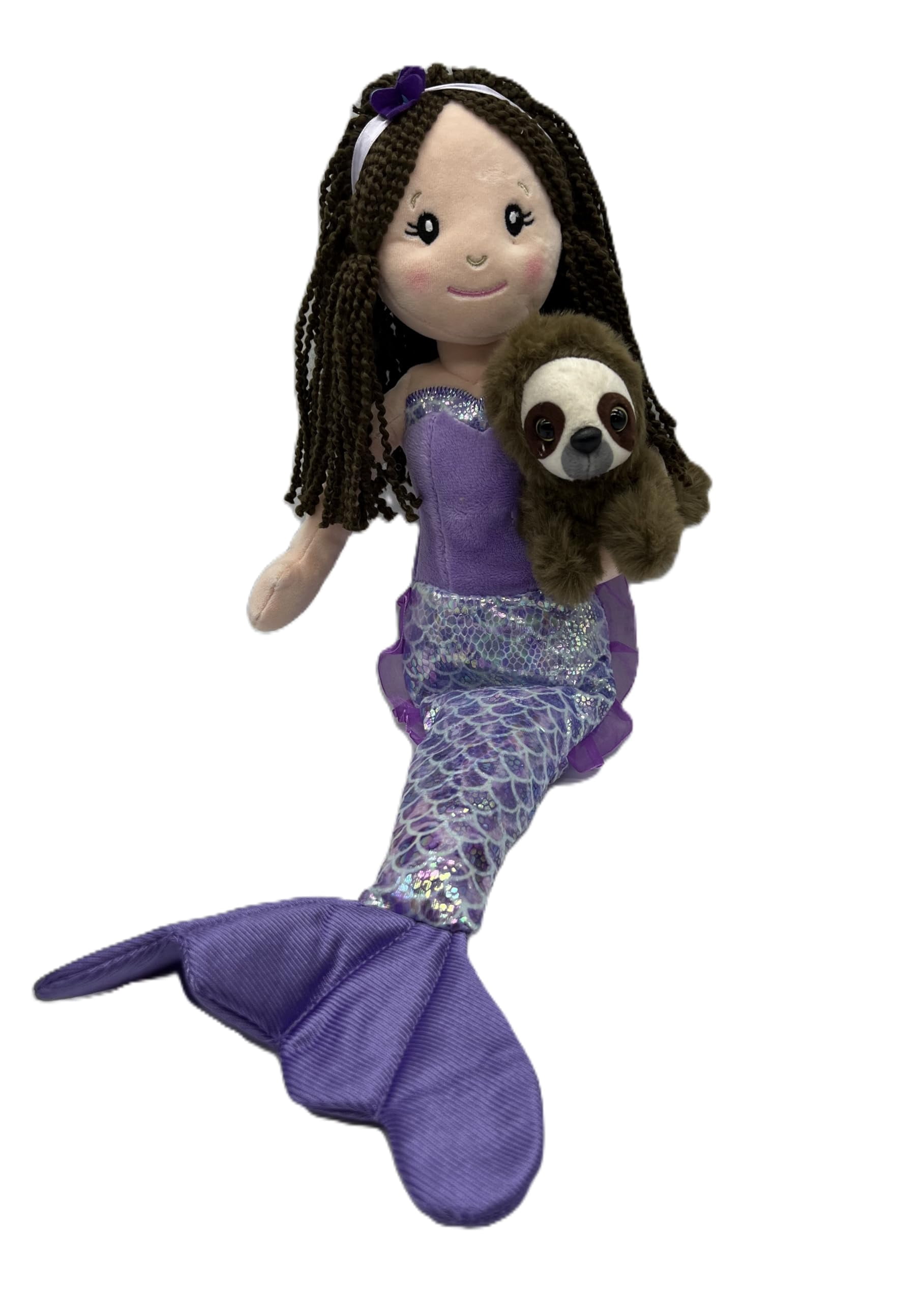 The Petting Zoo, Mermaid Doll with Sloth Stuffed Animal, Gift for Girls ...