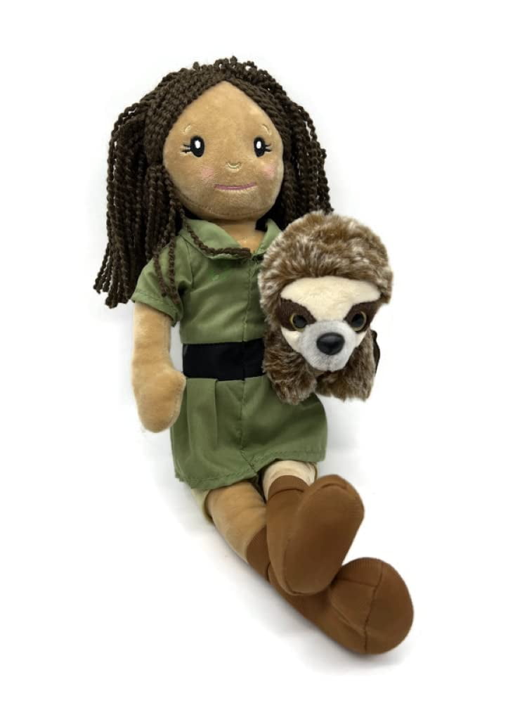 The Petting Zoo, Safari Plush Doll with Sloth Stuffed Animal Friend ...