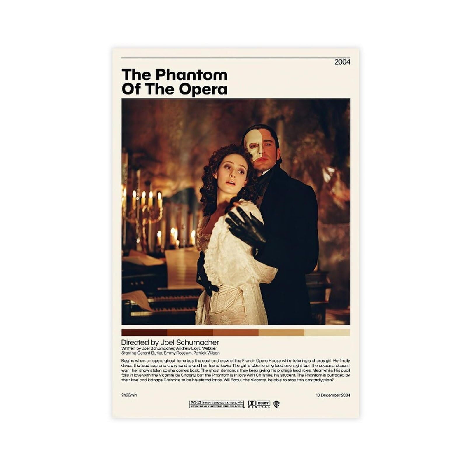 The Phantom Of The Opera Poster Classic Retro Movie Posters Cool Wall ...