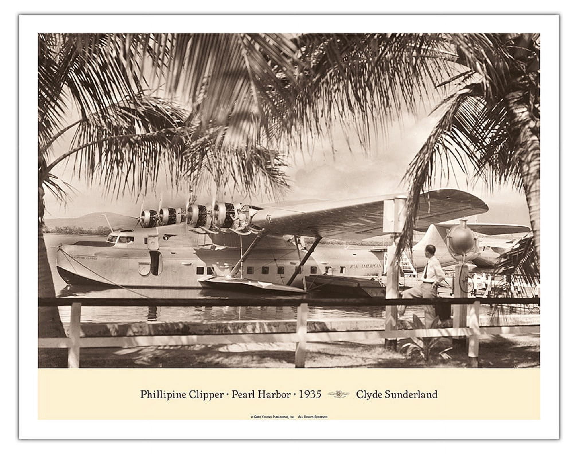 The Phillipine Clipper (Martin M-130) - Pearl Harbor Hawaii 1935 - Pan ...