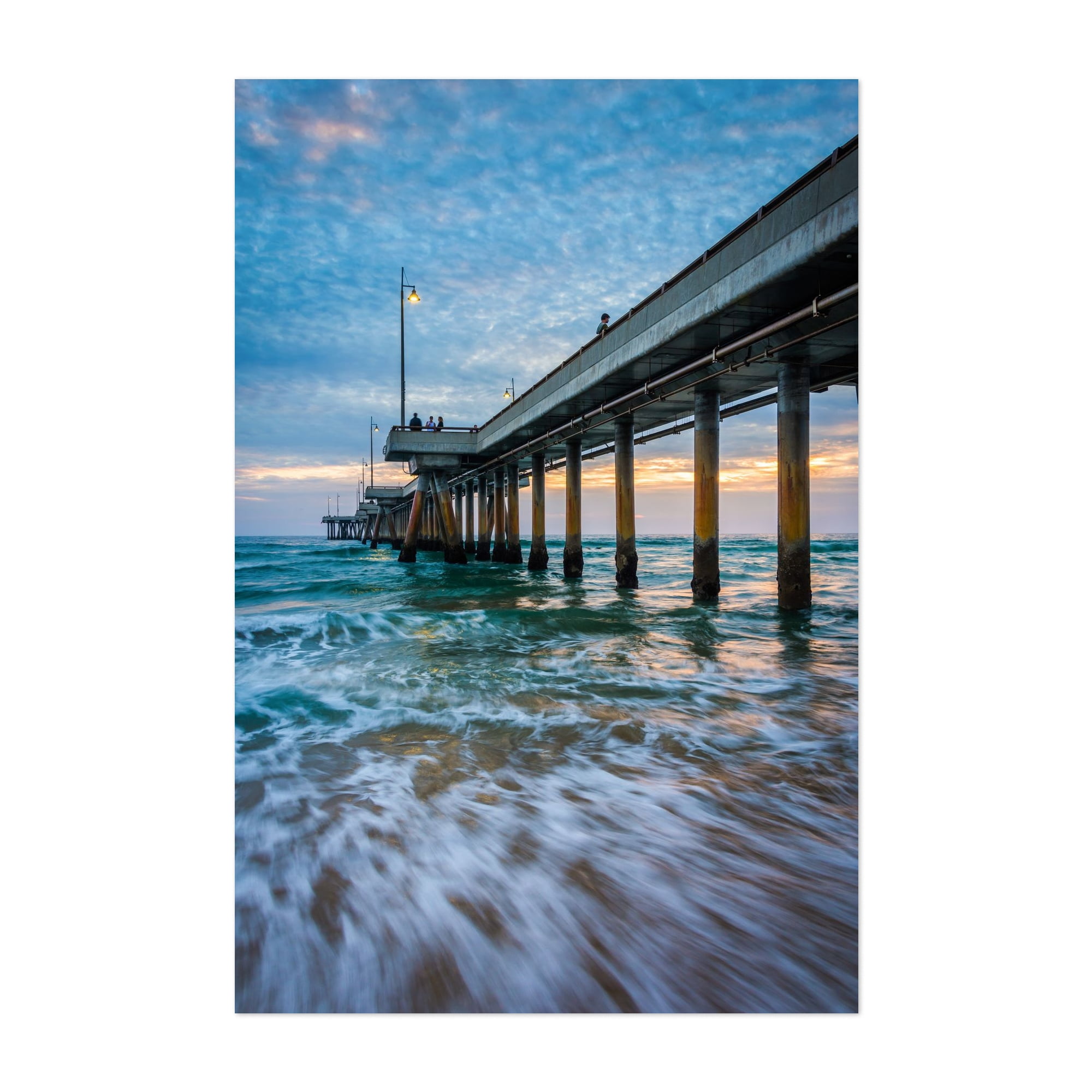 The Pier & Waves - Los Angeles California Photography Sunset Ocean ...