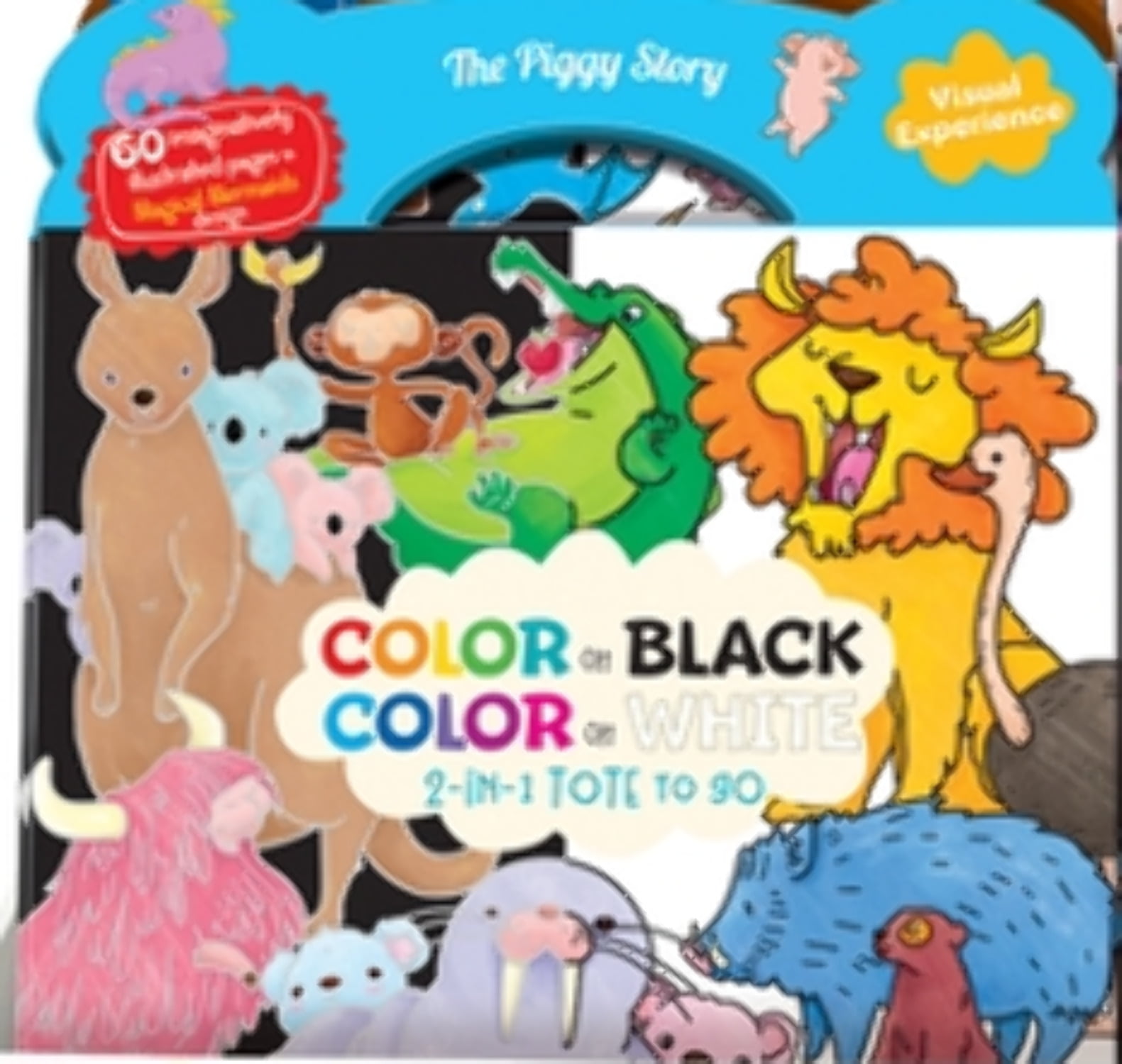 The Piggy Story - Color on Black, Color on White 2-in-1 Style: Animals ...