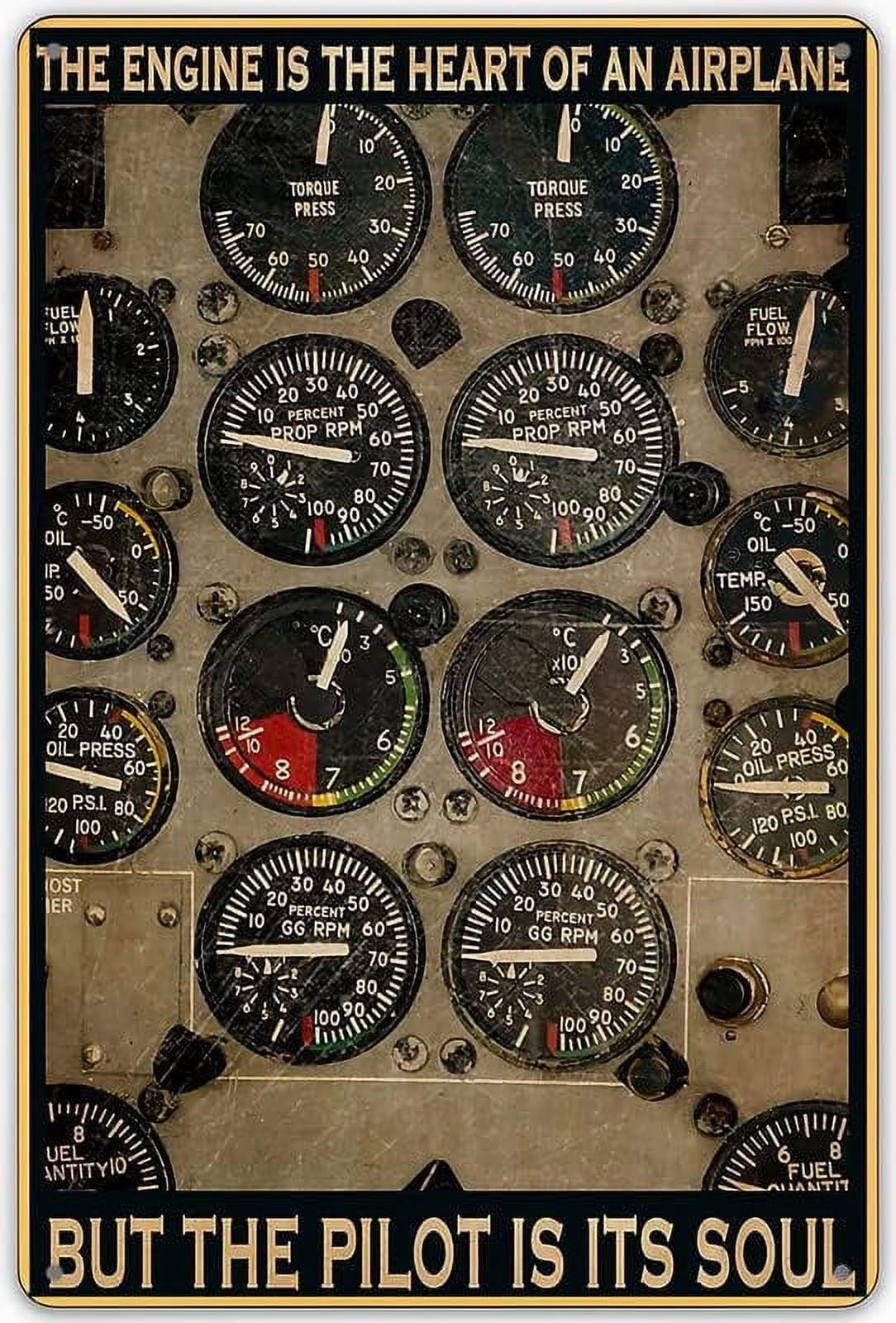The Pilot Is Airplanes Soul Aircraft Wall Art For Cockpit Decor Metal ...