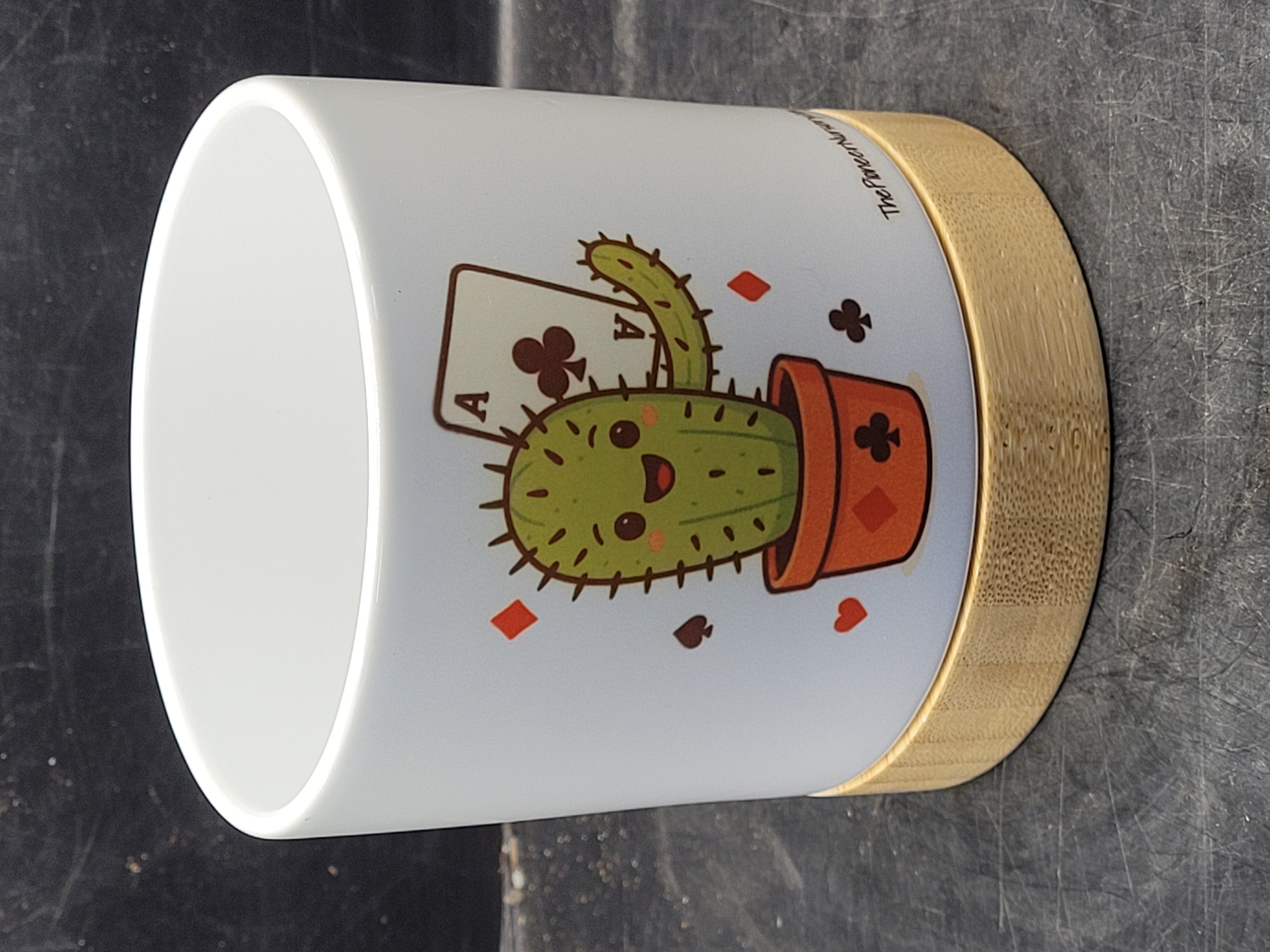 The Pioneer Nursery 4” Ceramic Planter Pot –Ace of Clubs Poker Cactus ...