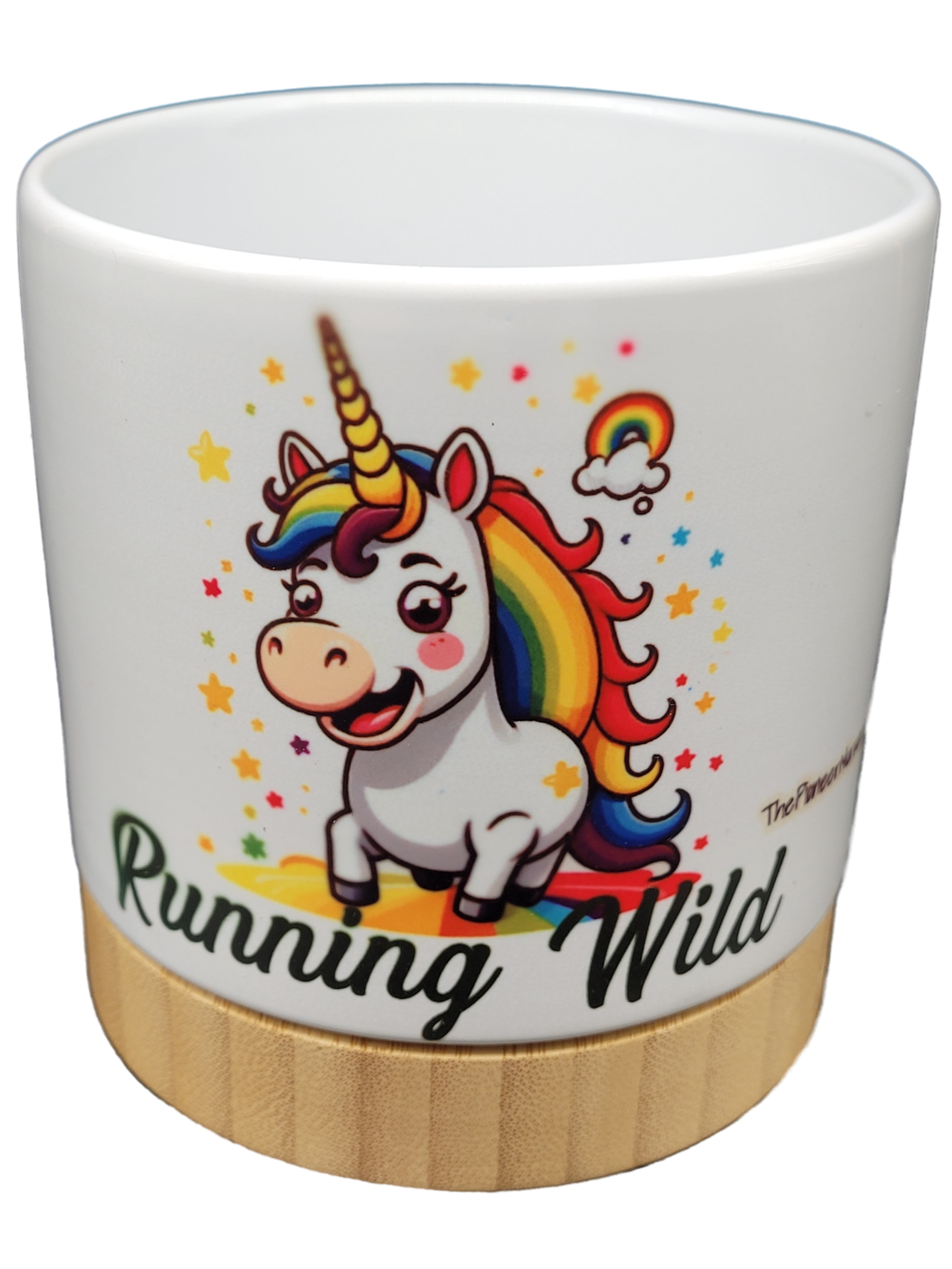 The Pioneer Nursery 4” Ceramic Planter Pot – “Running Wild” Unicorn ...