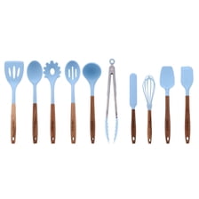 Oazouf 7 Piece Teak Wooden Utensils Spatula for Cooking, Smooth ...