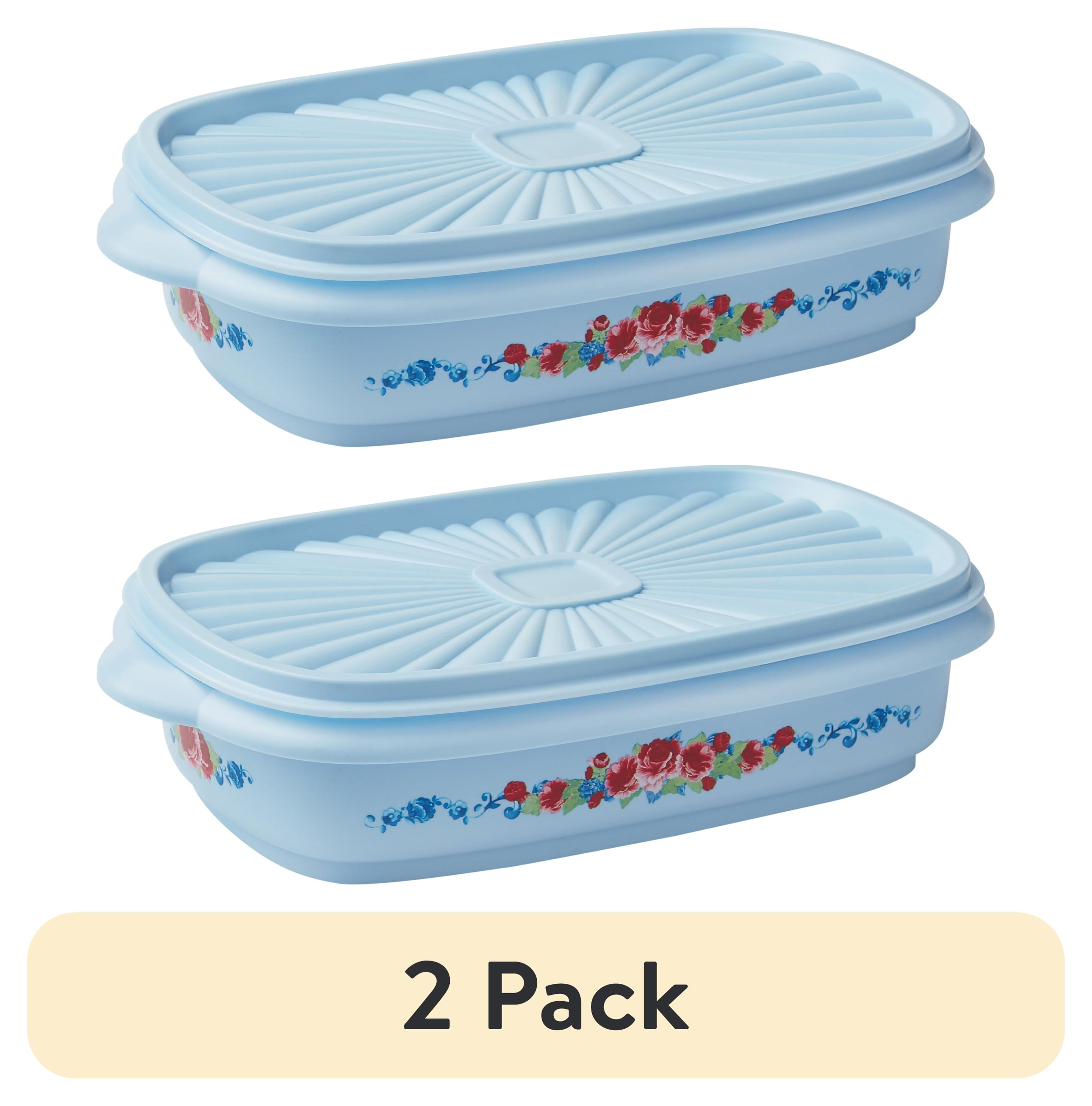 (2 pack) The Pioneer Woman 4 Cup Capacity Plastic Food Storage ...