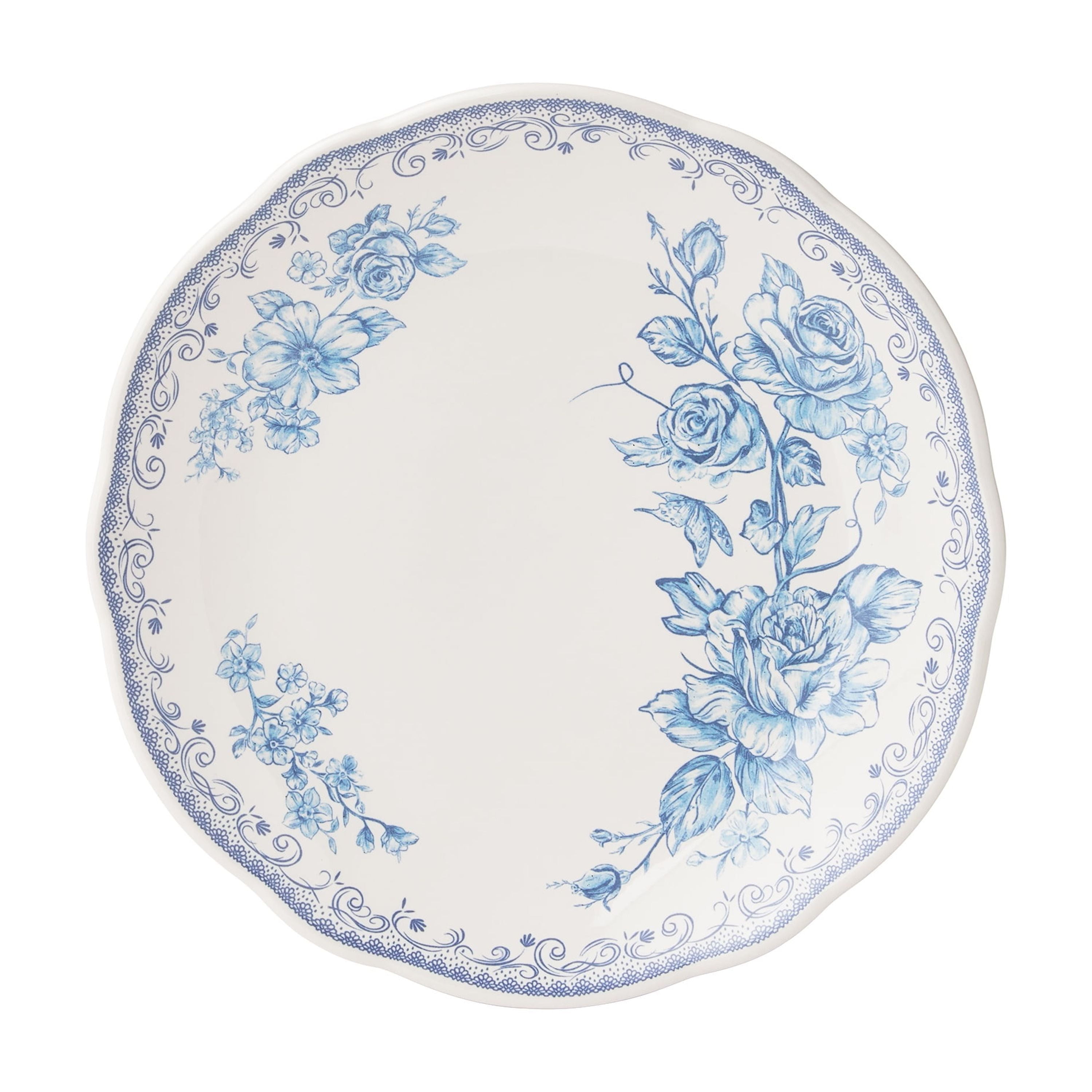 The Pioneer Woman Agatha Stoneware Salad Plate, Blue, 8-inch, Rustic ...