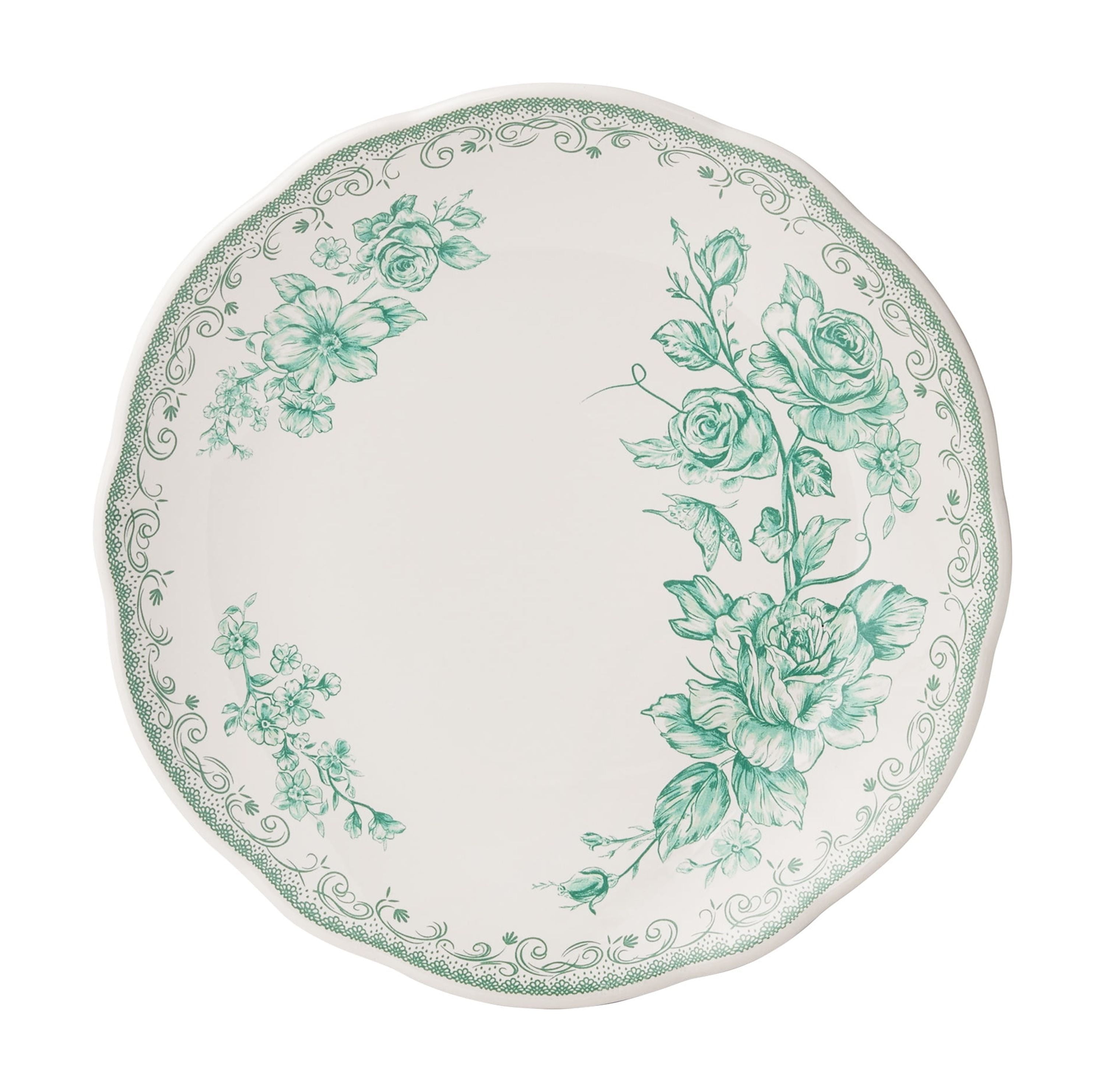 The Pioneer Woman Agatha Stoneware Salad Plate, Green - Walmart ...