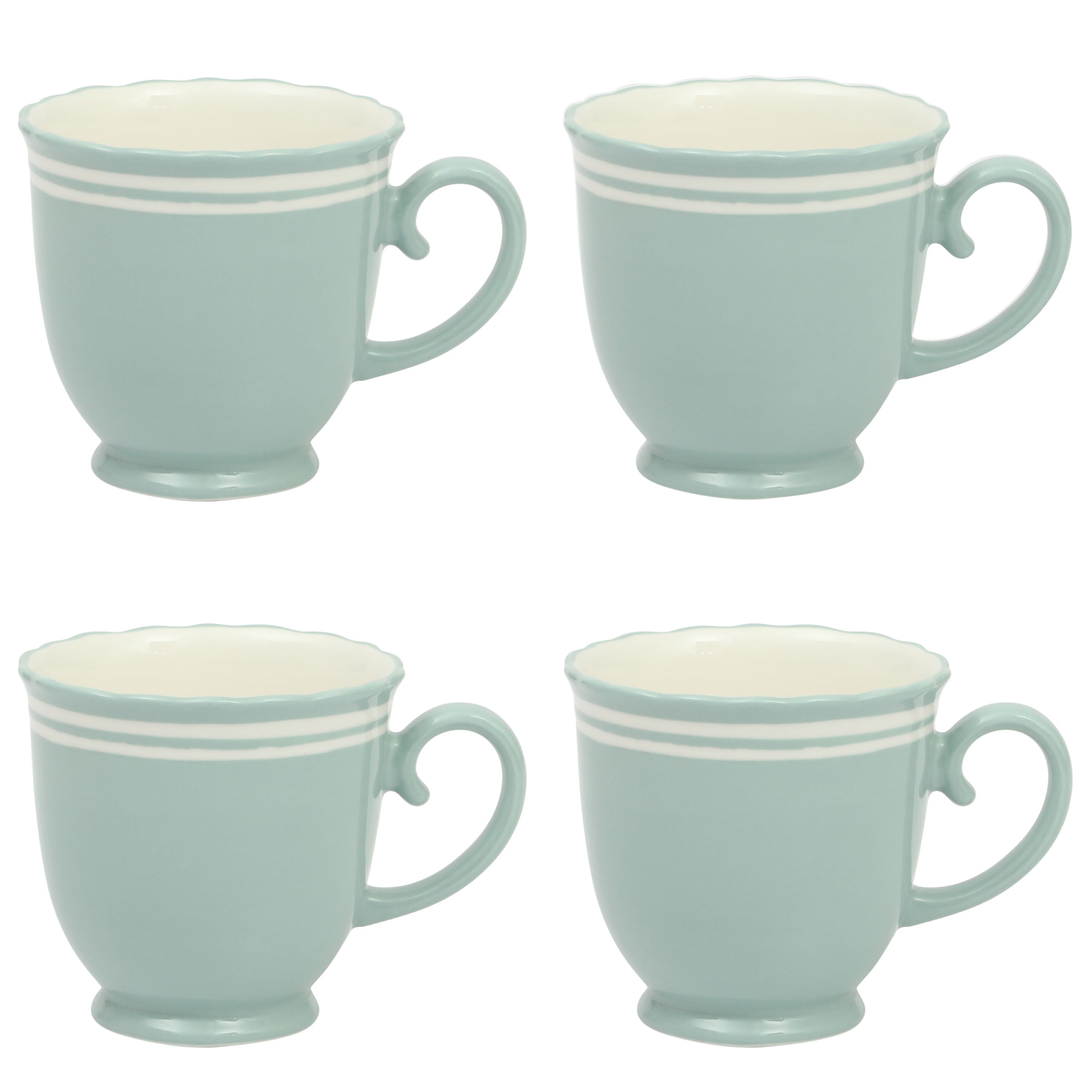The Pioneer Woman Ainsley Ceramic Mug Set, Sage Blue, 4-Pack - Walmart.com