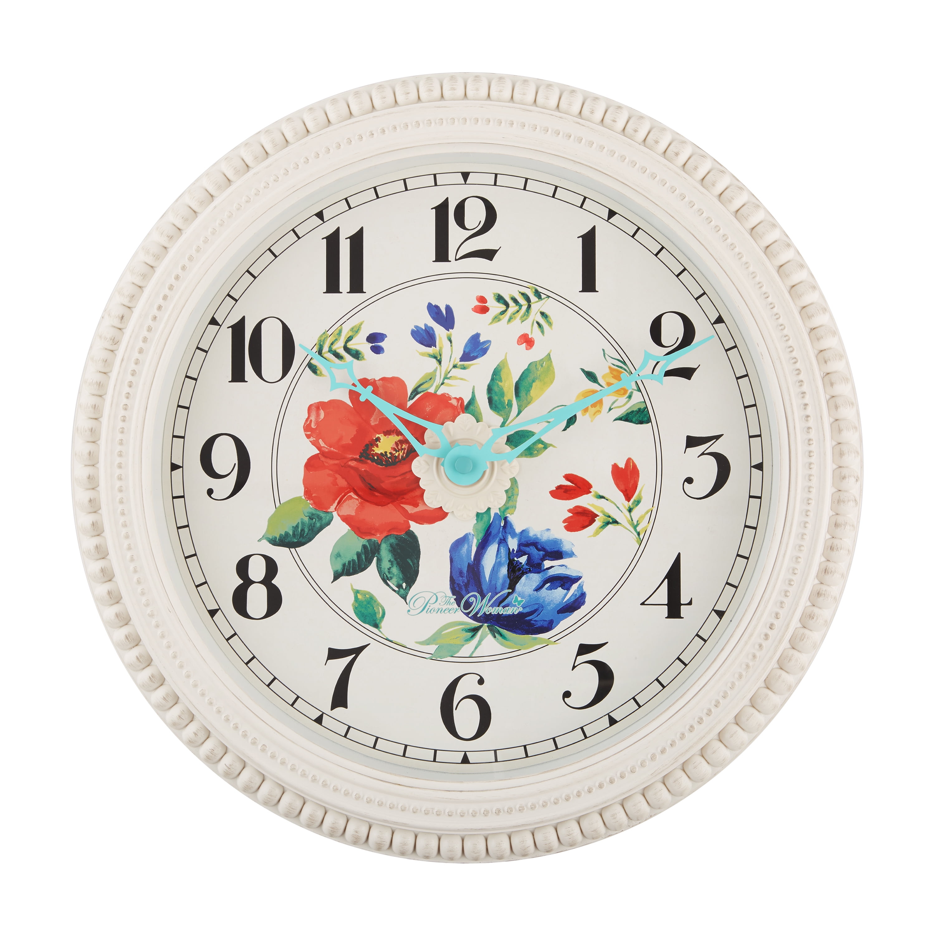 The Pioneer Woman Beaded Wall Clock with Linen Finish - Walmart.com