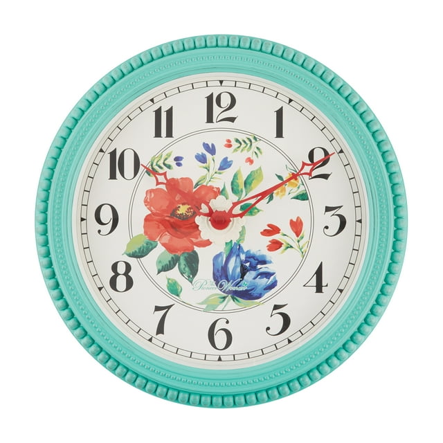 The Pioneer Woman Beaded Wall Clock with Teal Finish - Walmart.com