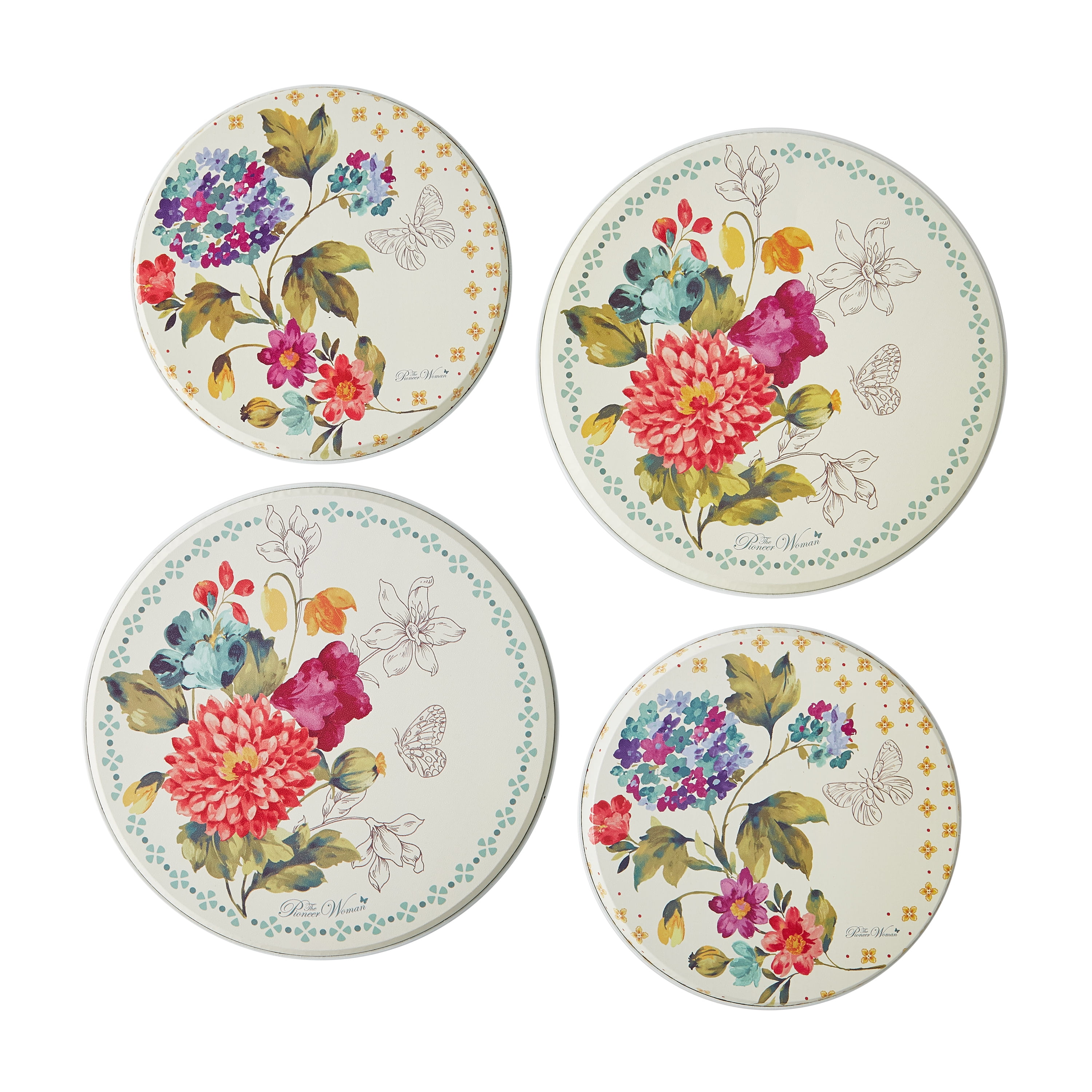 The Pioneer Woman Blooming Bouquet Lithographed Steel Stove Burner ...