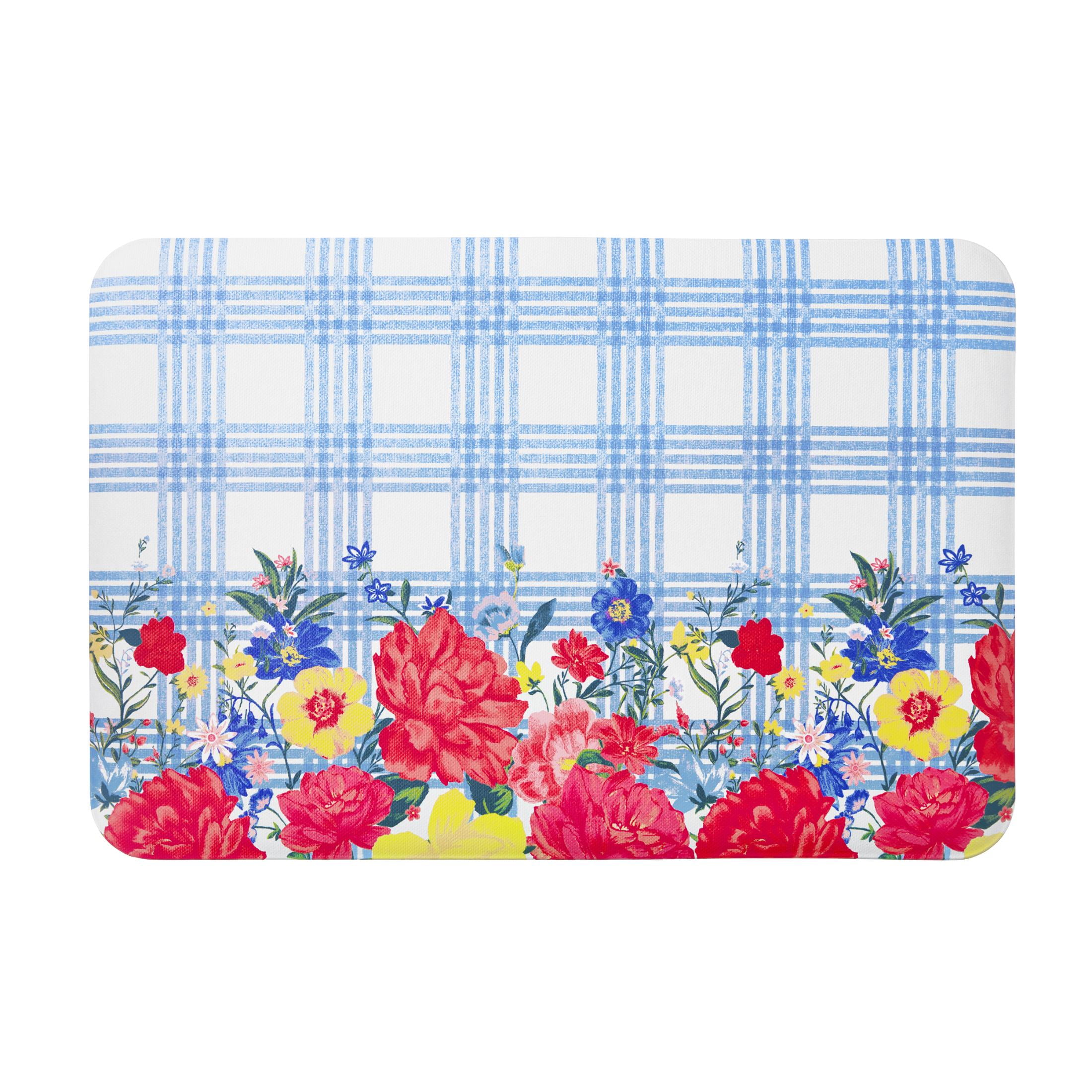 The Pioneer Woman Bouquet Plaid Kitchen Comfort Floor Mat, Multicolor ...