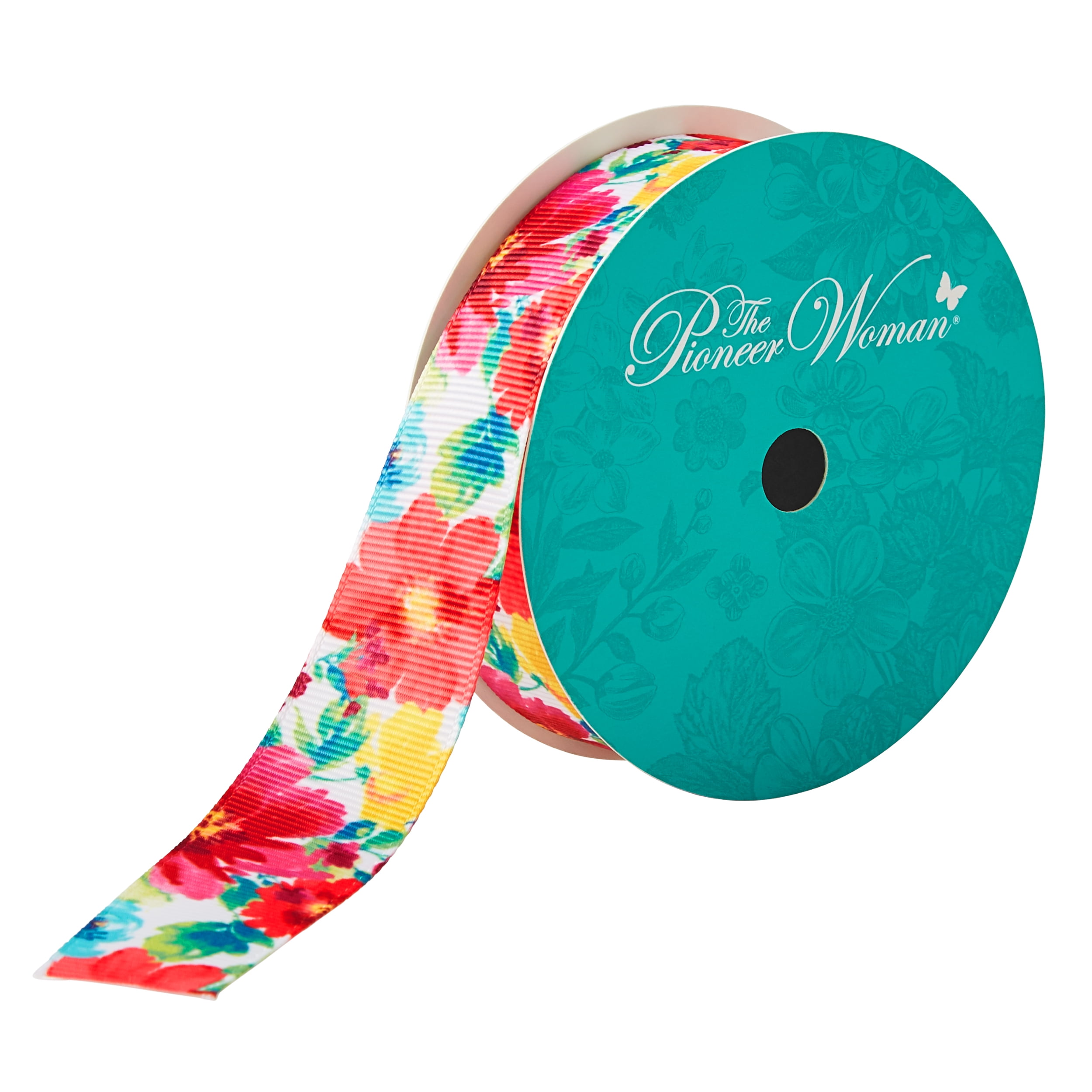 The Pioneer Woman Breezy Blossom Grosgrain Ribbon, 7/8" x 3 Yards ...