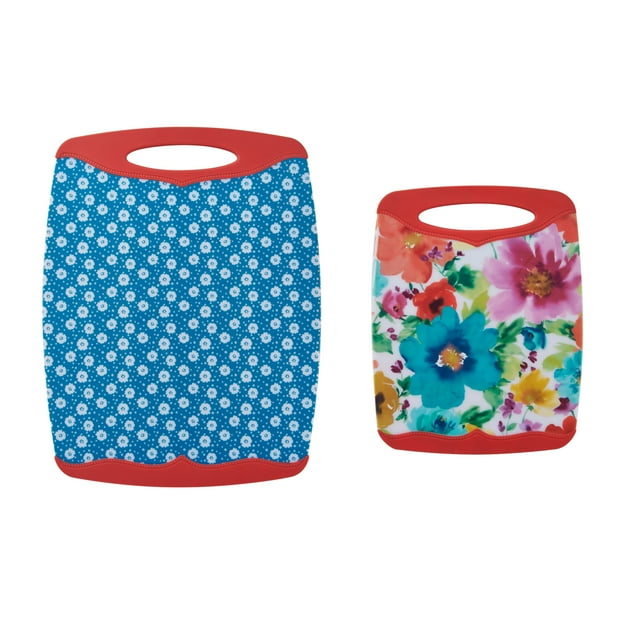 The Pioneer Woman Breezy Blossoms Nonslip Cutting Board Set, 2-pieces ...