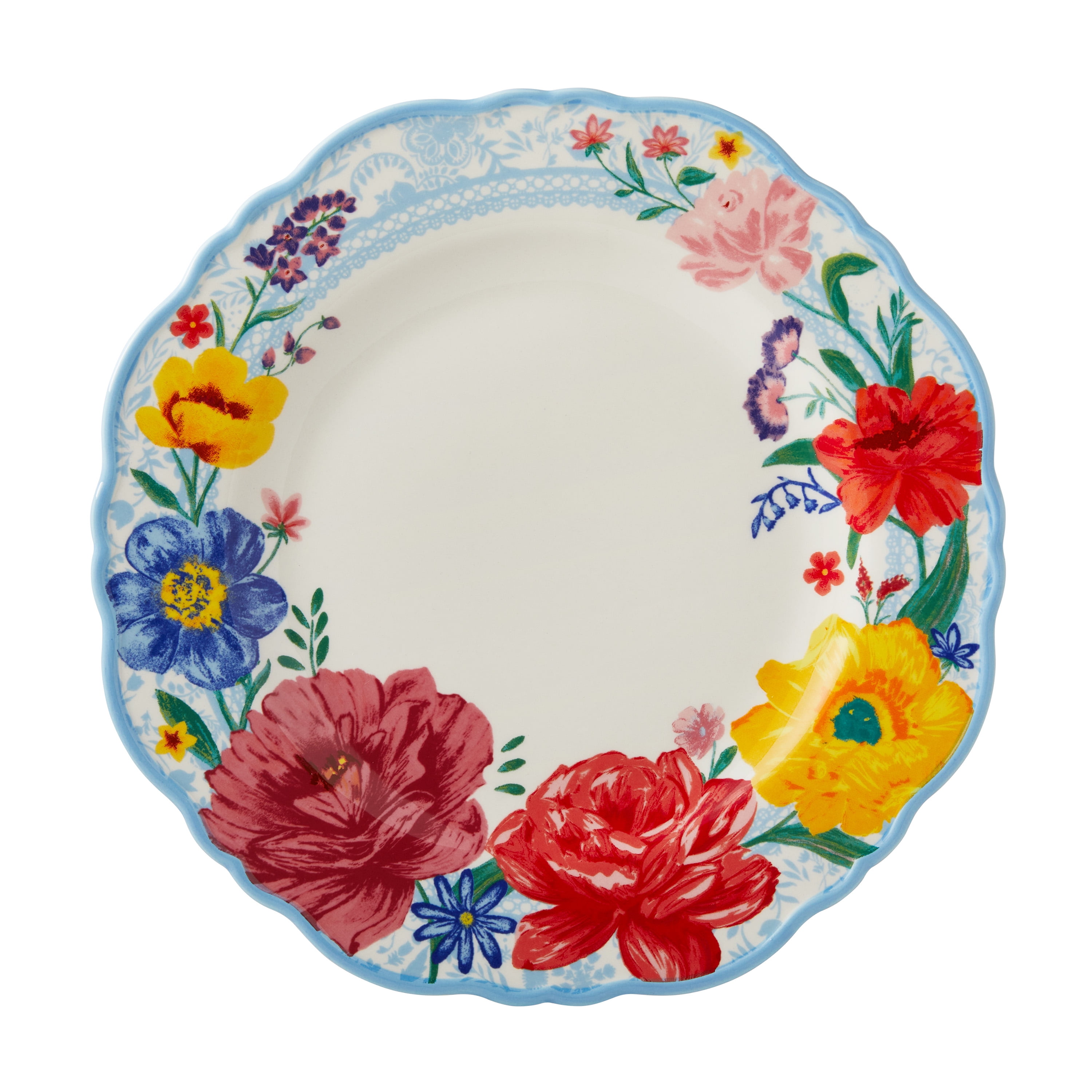 The Pioneer Woman Brilliant Blooms Stoneware Dinner Plate - Walmart.com