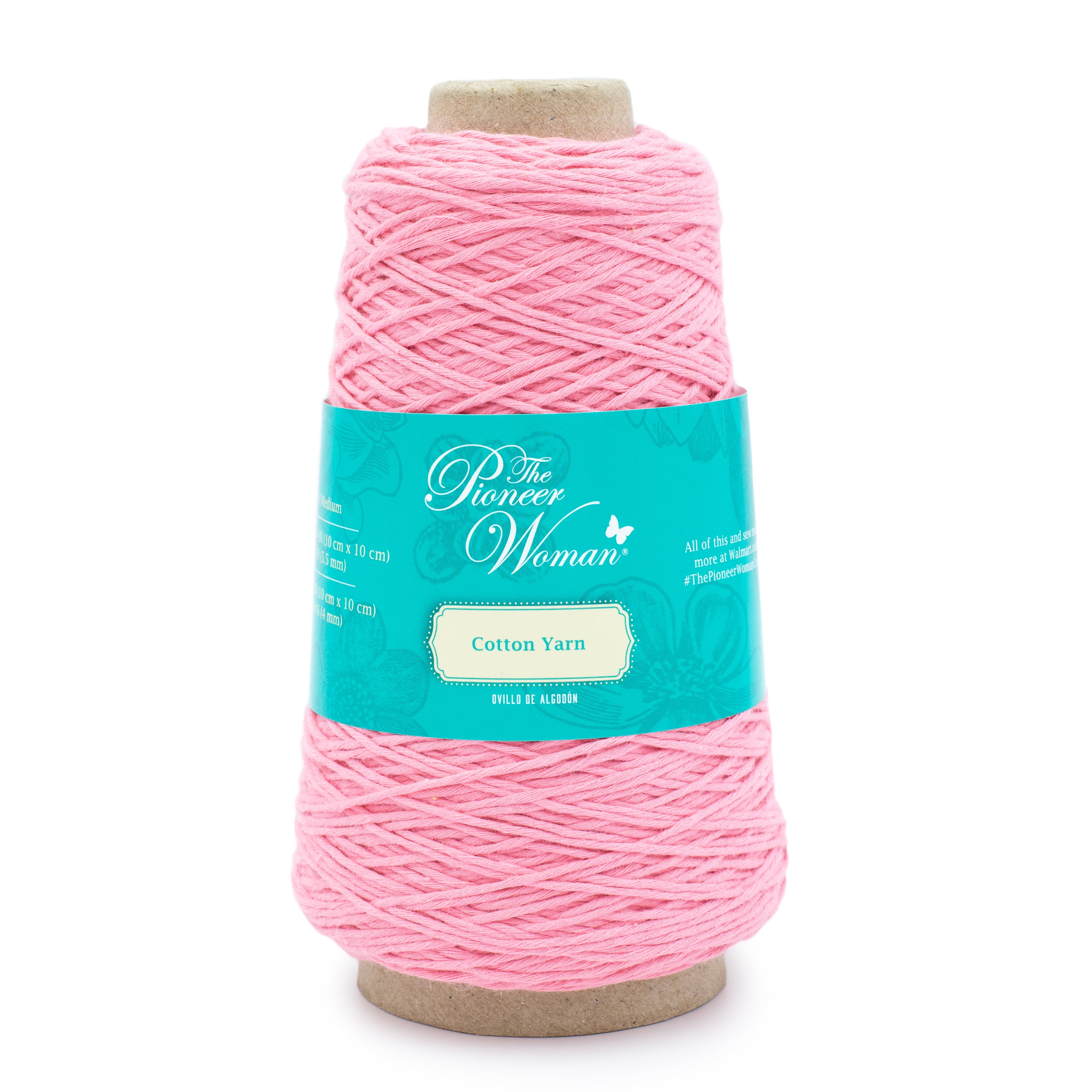 The Pioneer Woman Cotton Yarn Pink Medium Pink Yarn - Walmart.com