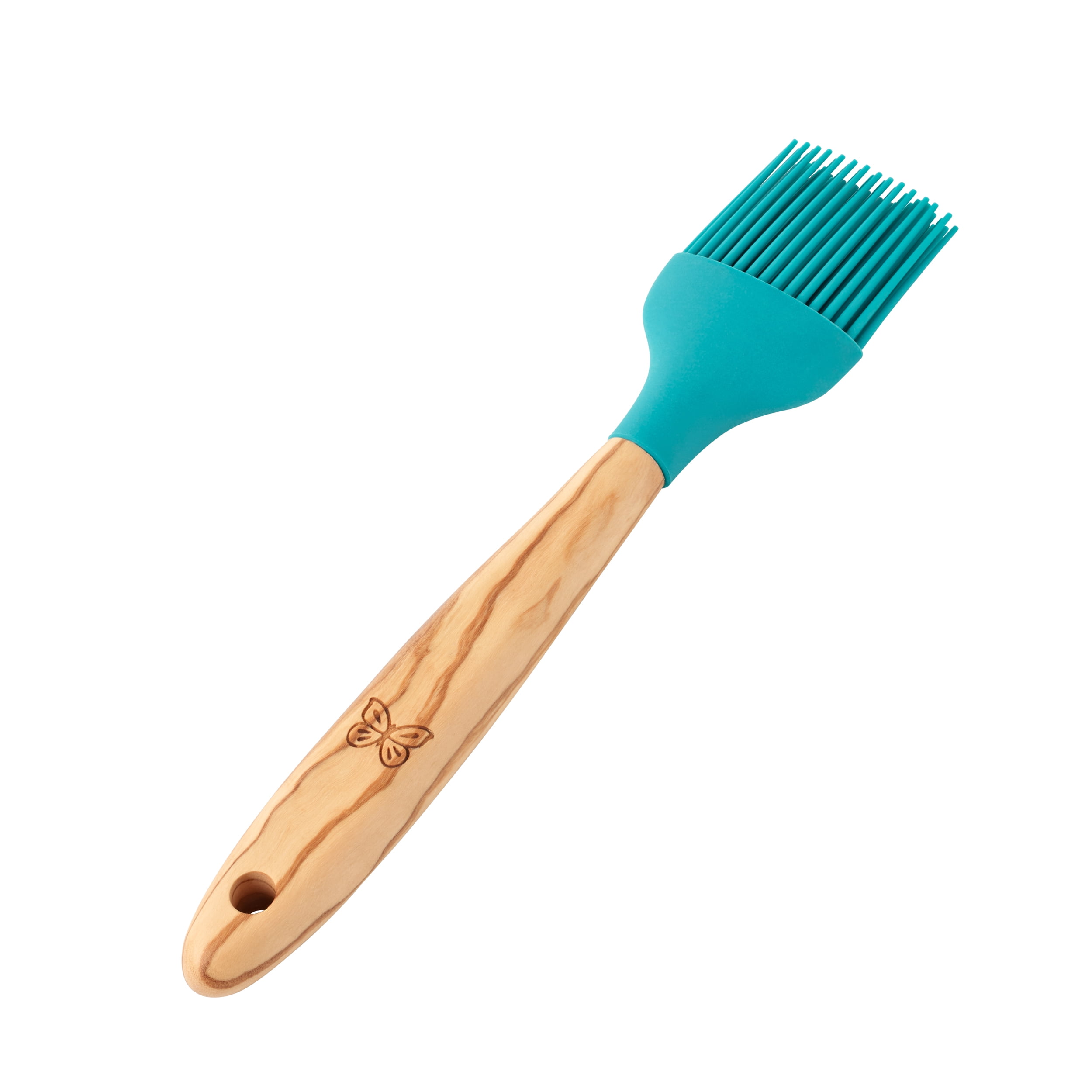 The Pioneer Woman Olive Wood 8.50 in Heat-Resistant Basting Brush ...