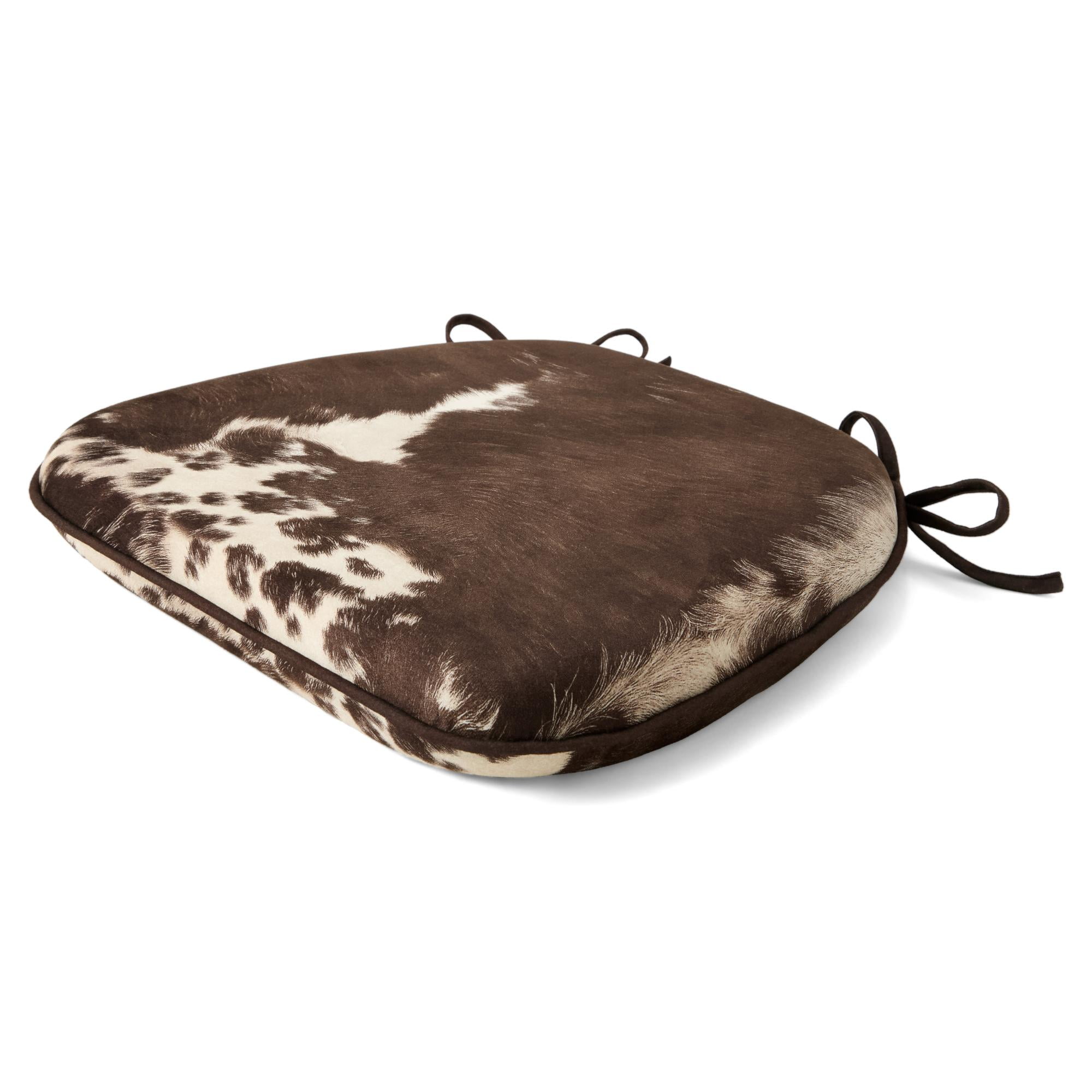 The Pioneer Woman Memory Foam Allover Cowhide Chair Pad, Brown, 16" x ...