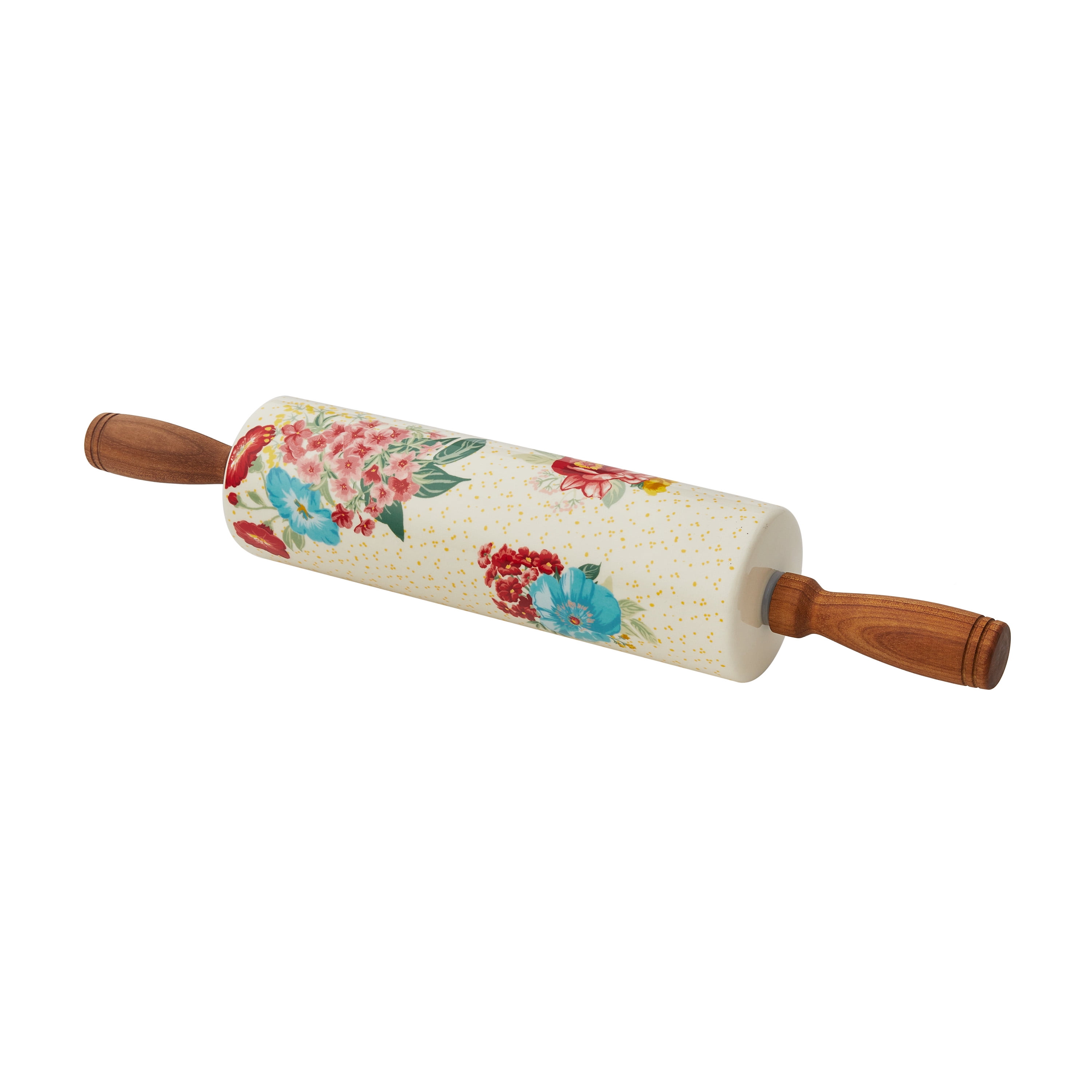 The Pioneer Woman Fancy Flourish 17-inch Ceramic Rolling Pin with ...