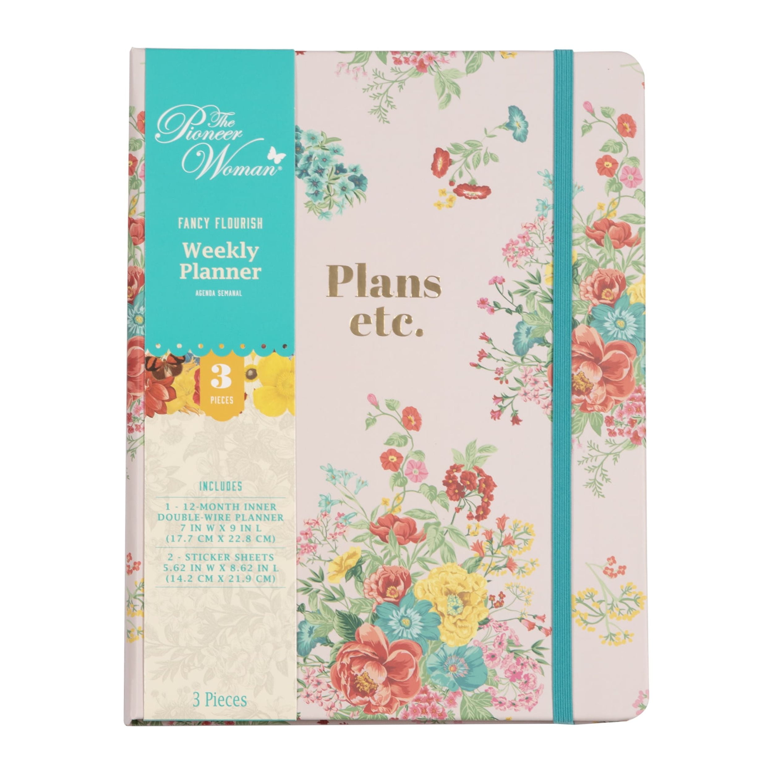 The Pioneer Woman Fancy Flourish 3-Piece Weekly Planner, Undated ...