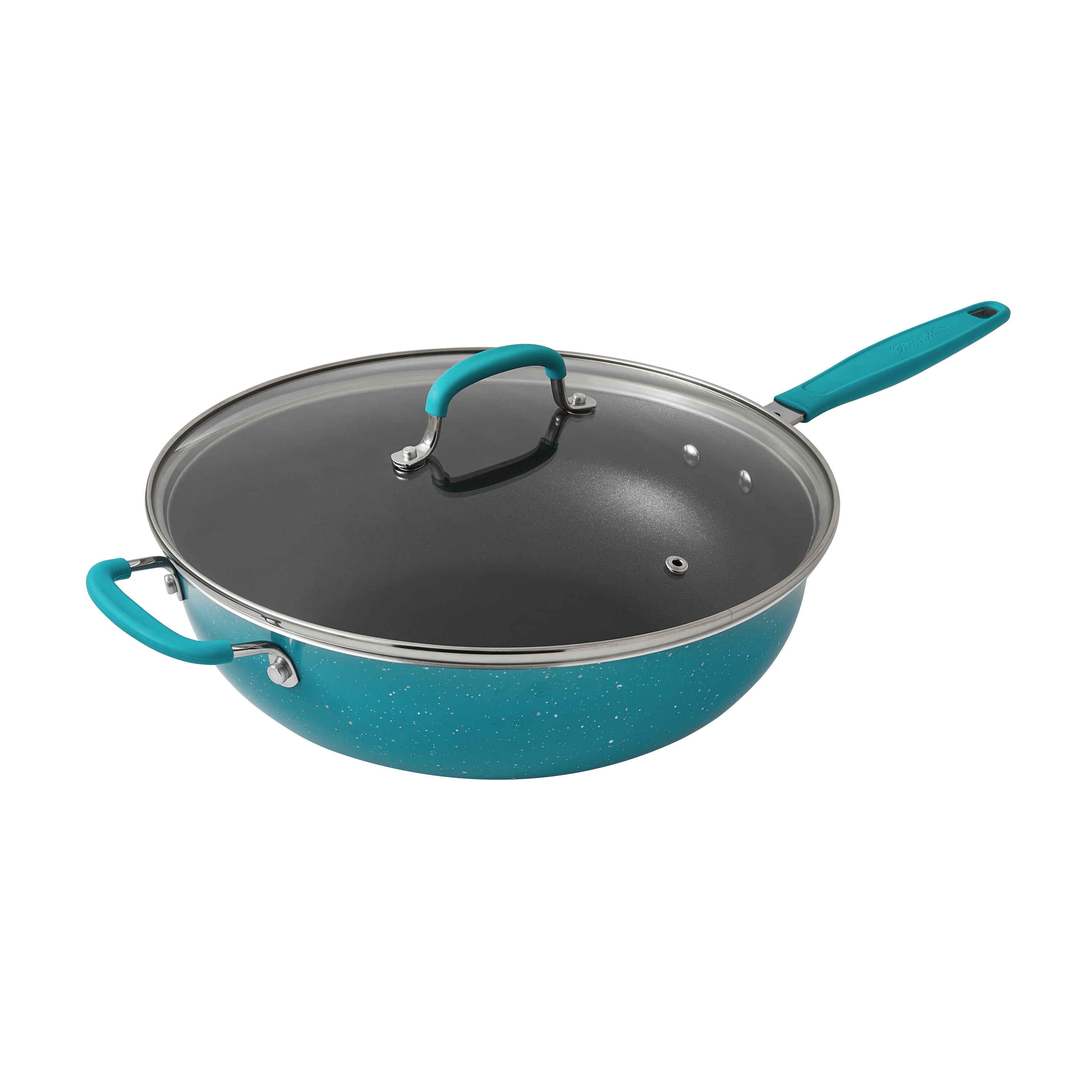 The Pioneer Woman Frontier Speckle Aluminum 12-Inch Everyday Pan, Teal ...