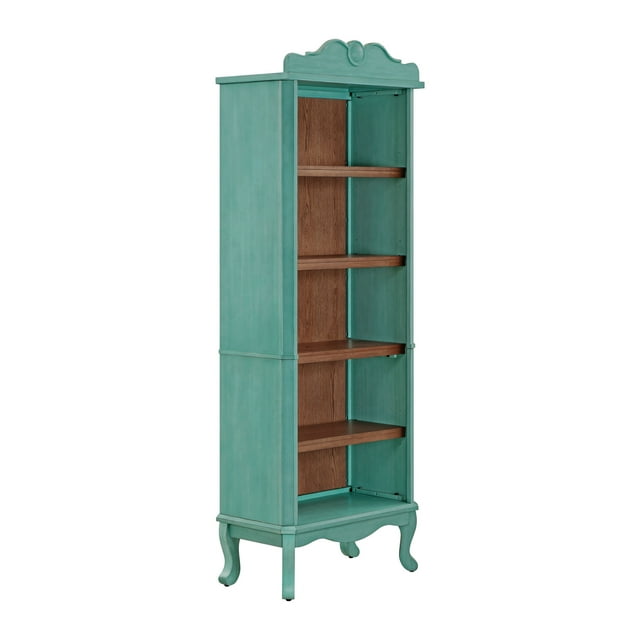 The Pioneer Woman Helen Bookcase Made With Solid Wood Frame, Teal ...