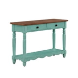 The Pioneer Woman Helen Console Table Made With Solid Wood Frame, Teal ...