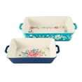 The Pioneer Woman Keepsake Floral 2-Piece Ceramic Nesting Baker Set ...