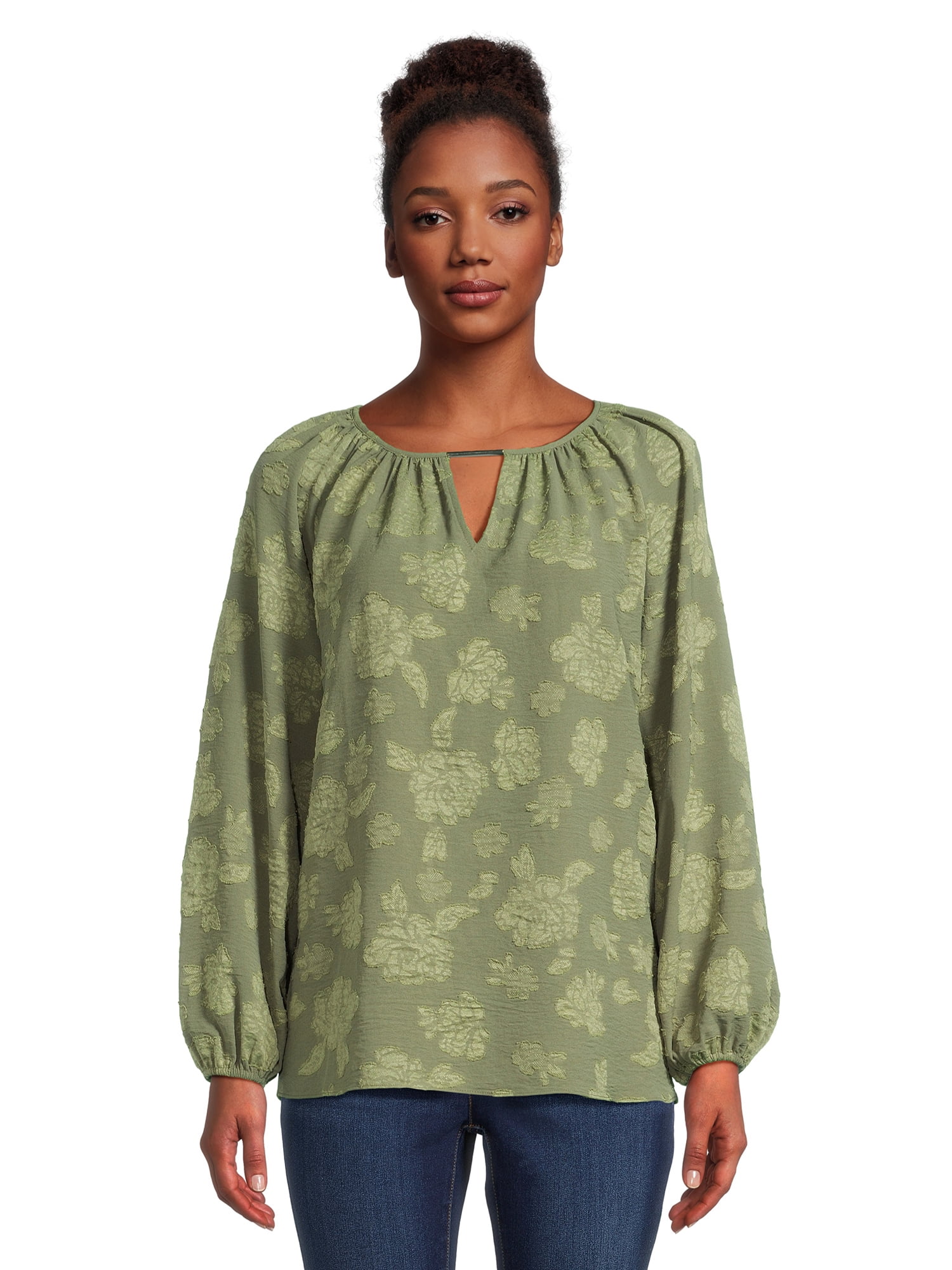 The Pioneer Woman Keyhole Blouse, Women's - Walmart.com