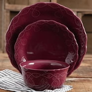Gibson Soho Lounge Square 16-piece dinnerware set Purple - Walmart.com