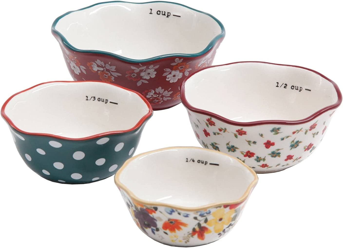 The Pioneer Woman Measuring Bowl Set, 4 Piece - Walmart.com