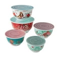The Pioneer Woman Merry Meadows 10-Piece Melamine Mixing Bowl Set with ...