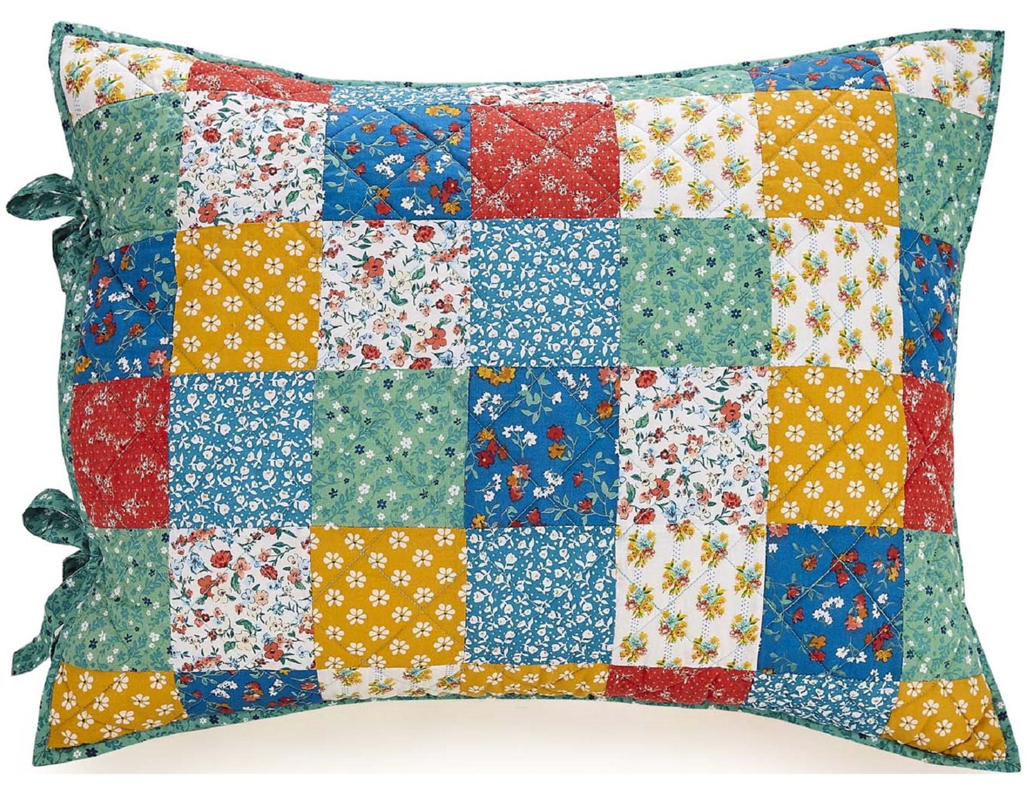 The Pioneer Woman Floral Patchwork 2-Piece Cotton Sham Set - Walmart.com