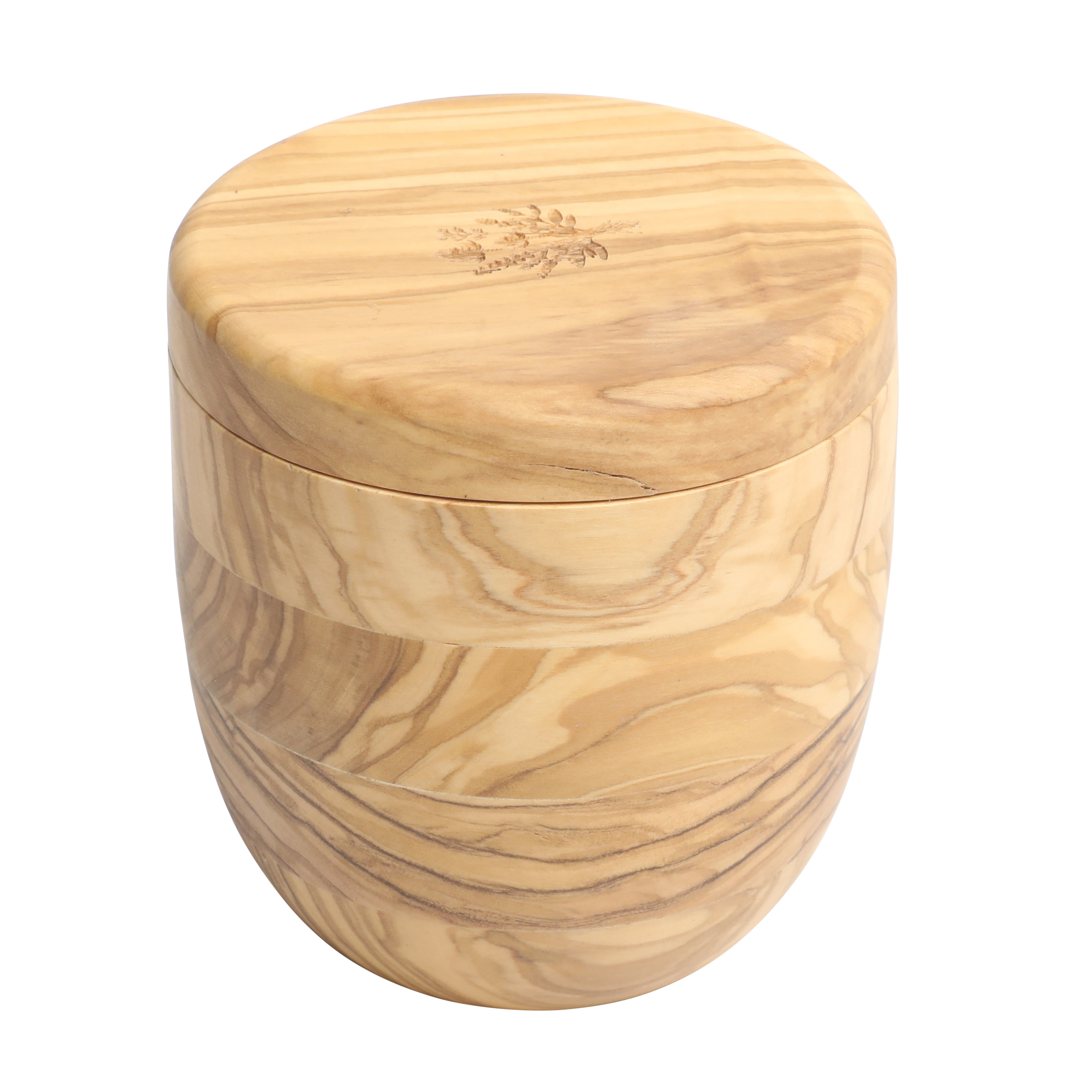 The Pioneer Woman Olivewood Salt Cellar, Wooden Floral Lid, Kitchen ...