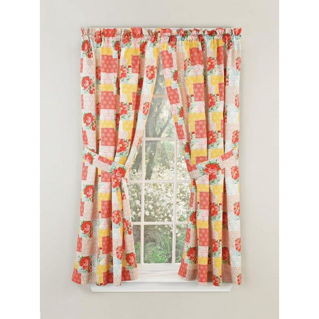 The Pioneer Woman Patchwork 2 Pc. Window Panel Pair, 40"W x 63"L ...