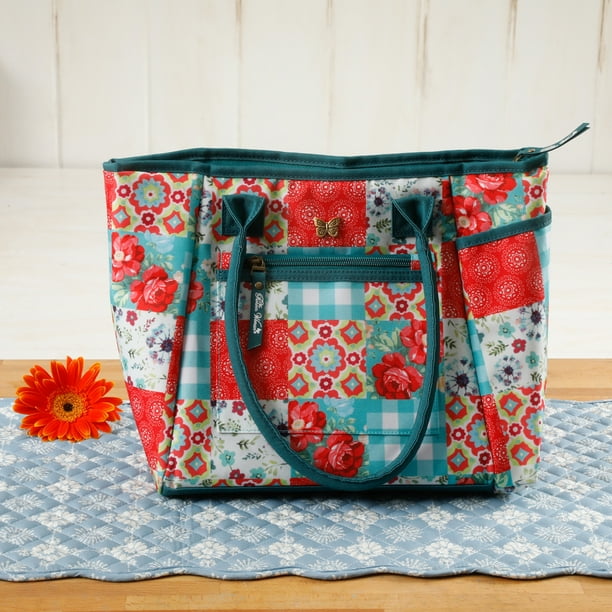 The Pioneer Woman Patchwork Lunch Tote with Hydration Bottle - Walmart.com