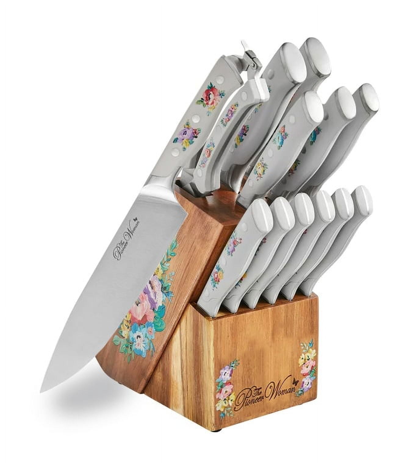 The Pioneer Woman Pioneer Signature 14-Piece Stainless Steel Knife ...