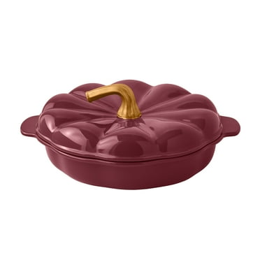3-Piece Merlot Colored Mini Hearts Ceramic Baking Dish with Lid, The ...