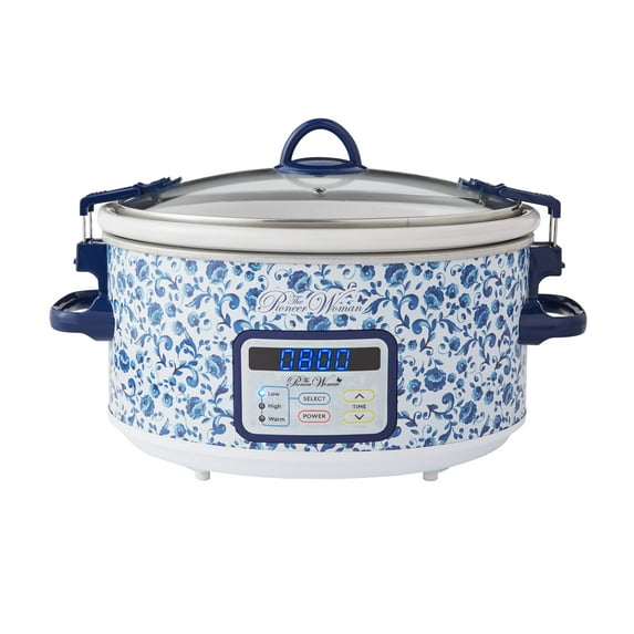 The Pioneer Woman Scroll Floral 6-Quart Stainless Steel Digital Slow ...