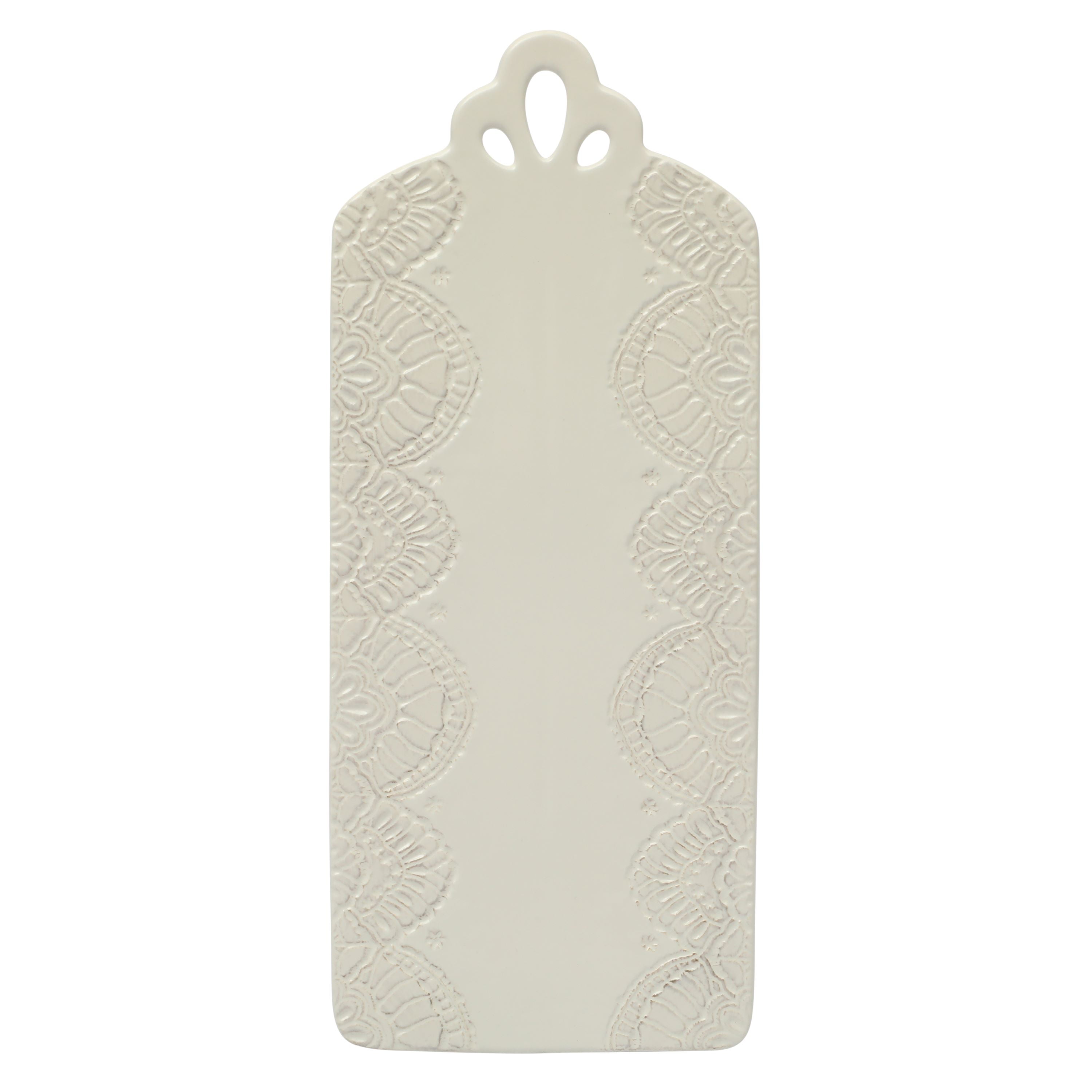 The Pioneer Woman Vintage Lace Stoneware Serving Board, Linen - Walmart.com