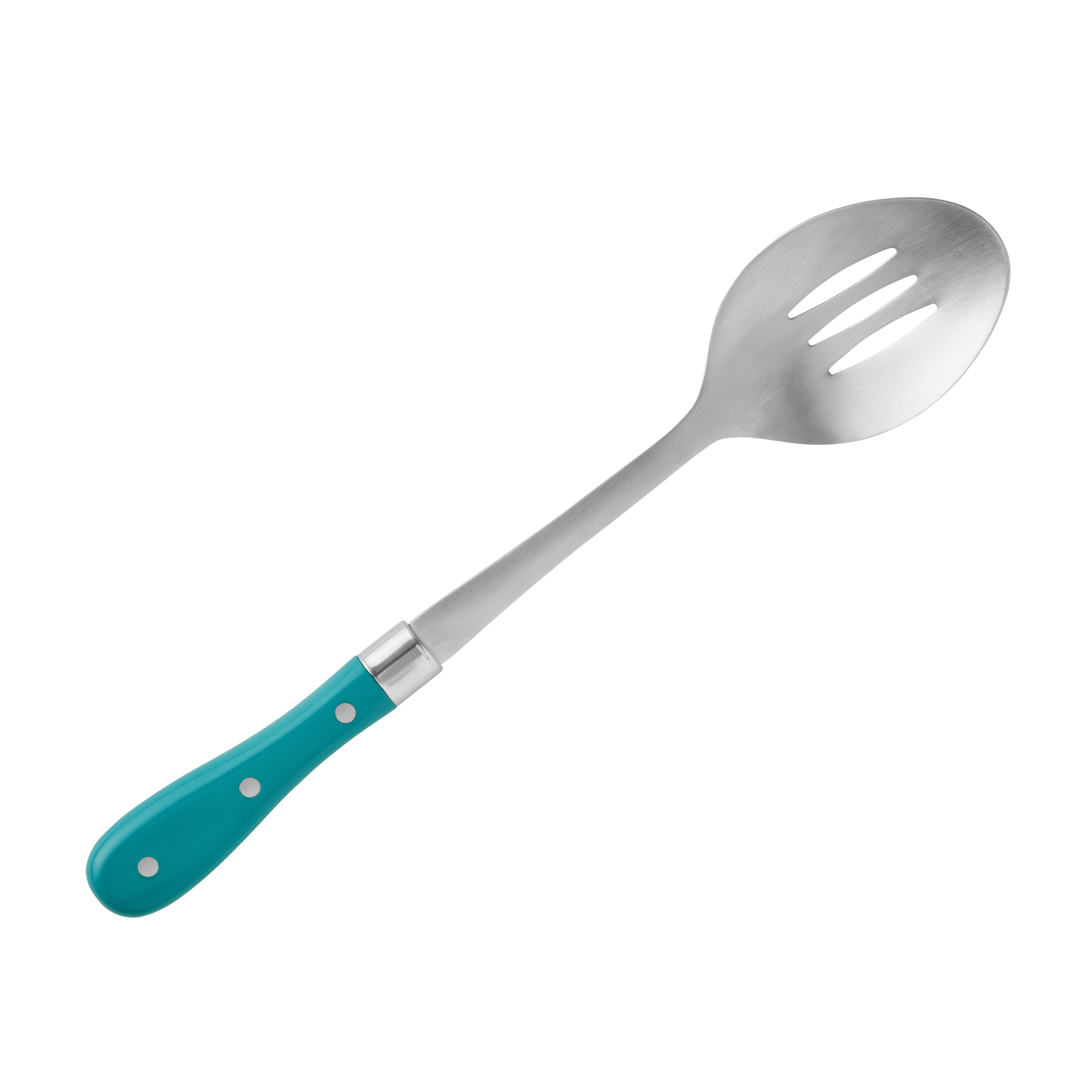 The Pioneer Woman Stainless Steel Slotted Serving Spoon, Deep Teal ...