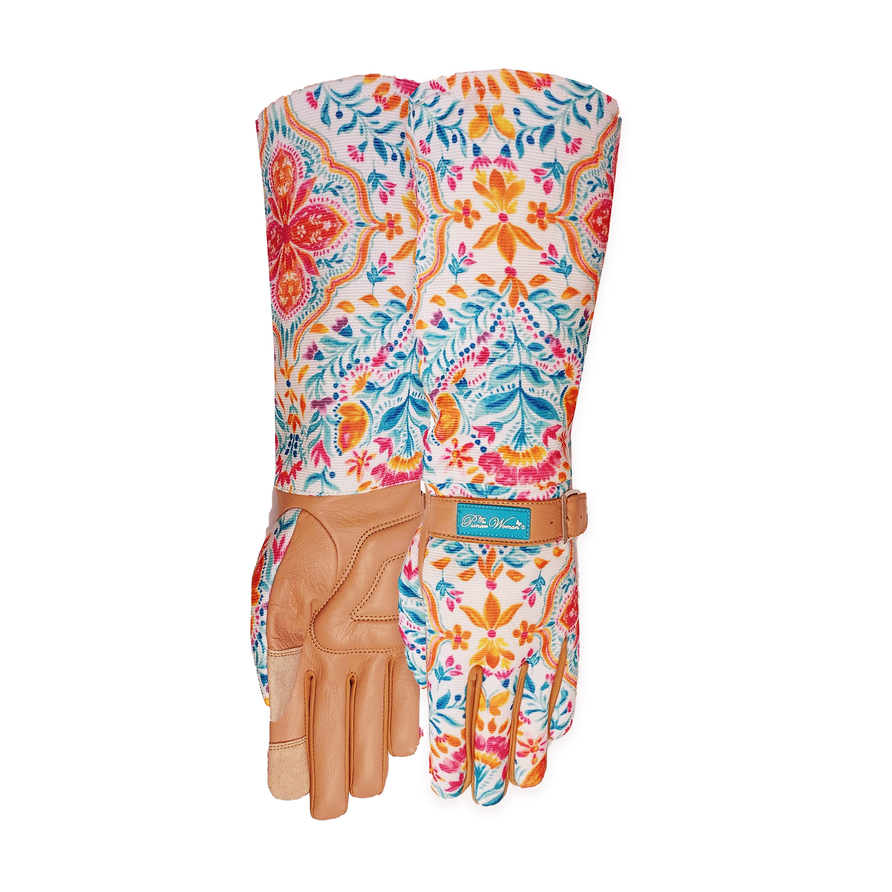 The Pioneer Woman Women's Tan Multi Colored Folk Geo Gardening Gloves ...