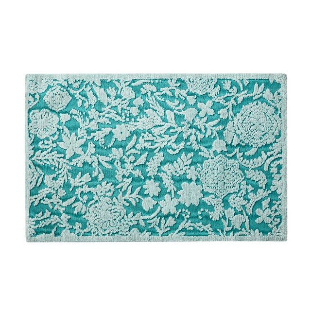 The Pioneer Woman Tonal Toss Microfiber Blue Accent Rug, 30" x 46 ...