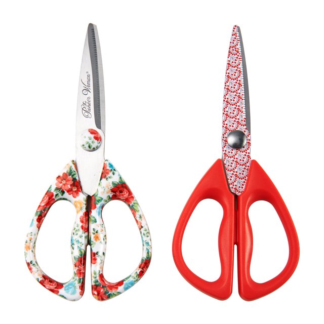 The Pioneer Woman Vintage Floral All Purpose Kitchen Shears Set, 2 ...