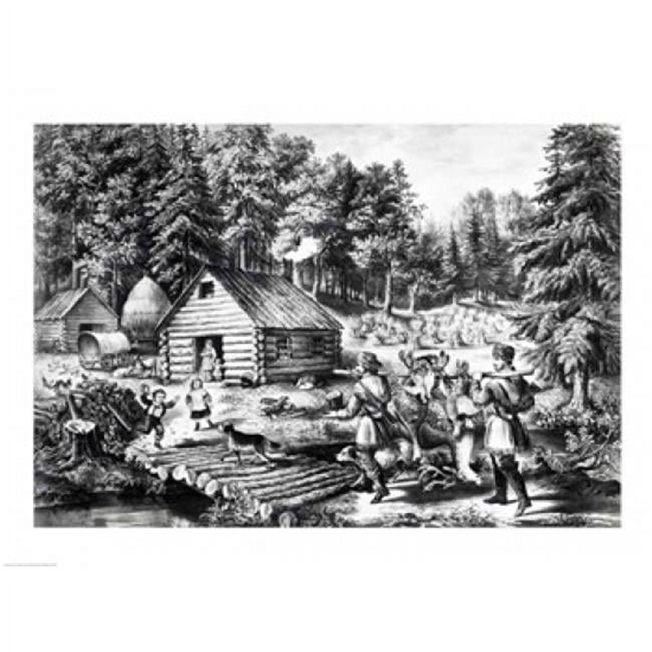 The Pioneers Home on The Western Frontier Poster Print - 36 x 24 in ...
